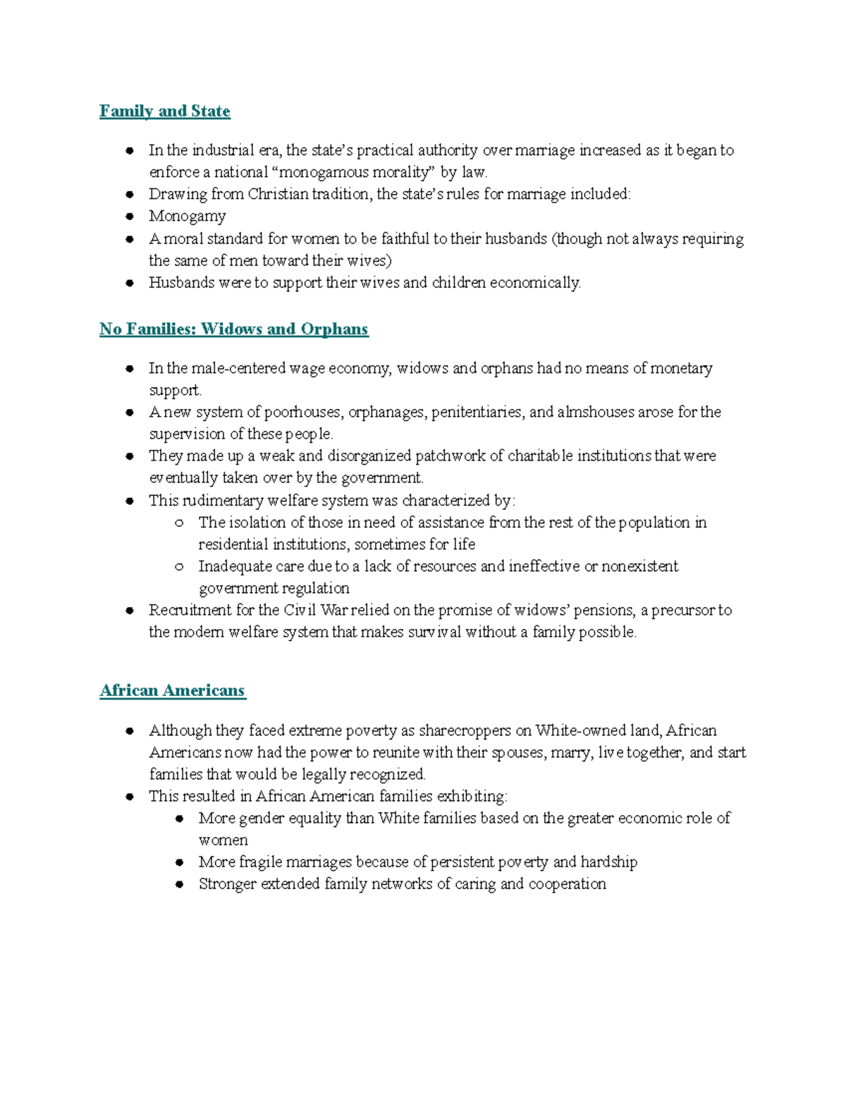 Chapter 2.2 notes SOC231 - Family and State In the industrial era, the ...