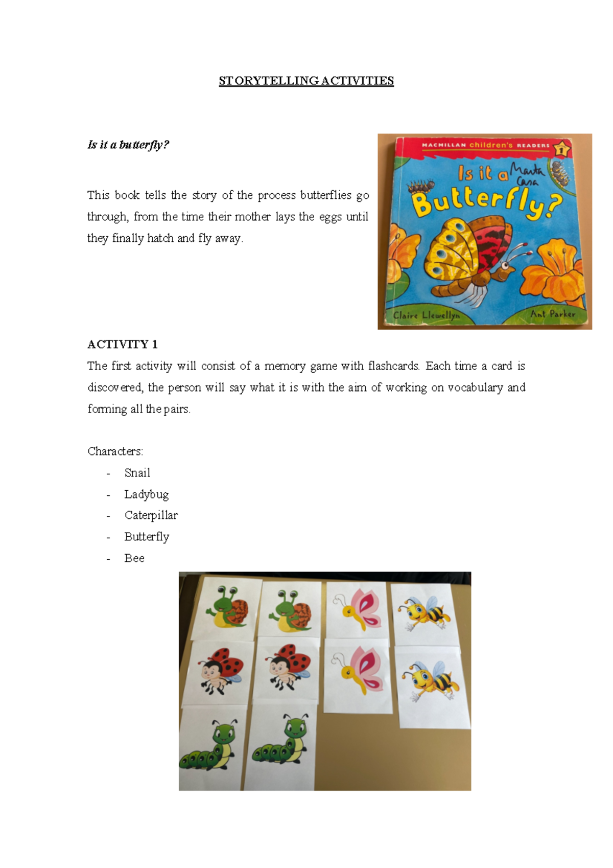 Storytelling Activities - STORYTELLING ACTIVITIES Is it a butterfly ...