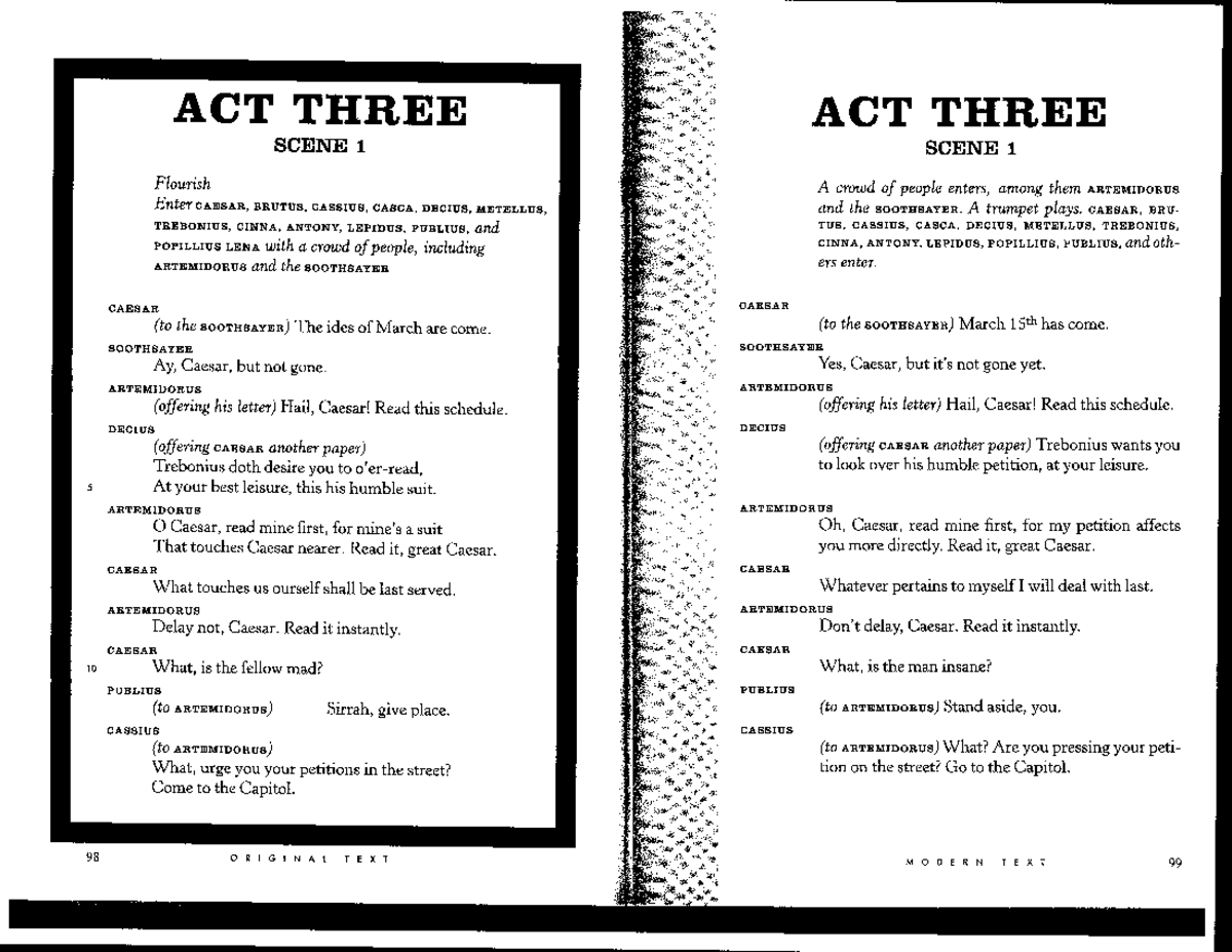 Julius caesar n f act 3 - Nice - ACT THREE ACT THREE SCENE 1 SCENE 1 ...