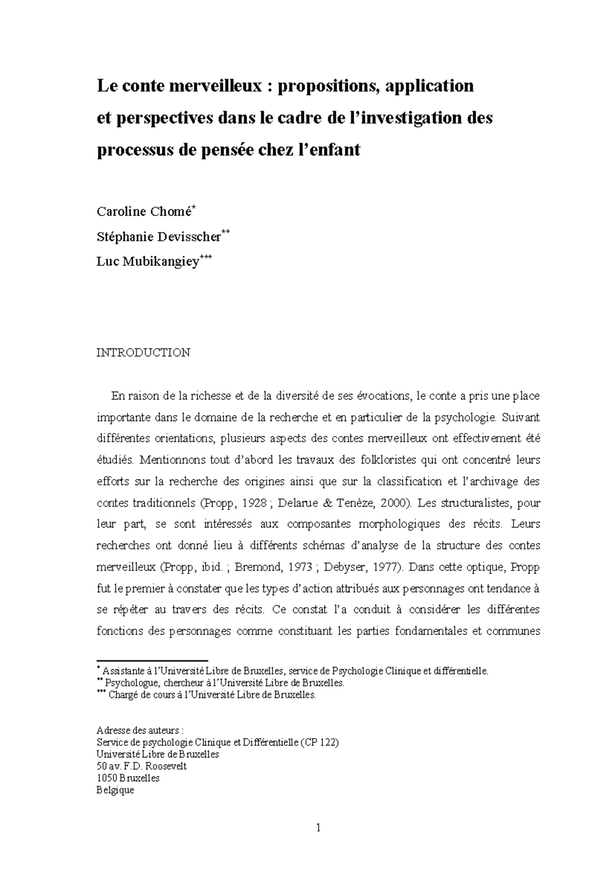 Le conte merveilleux - Suivant différentes orientations, plusieurs ...