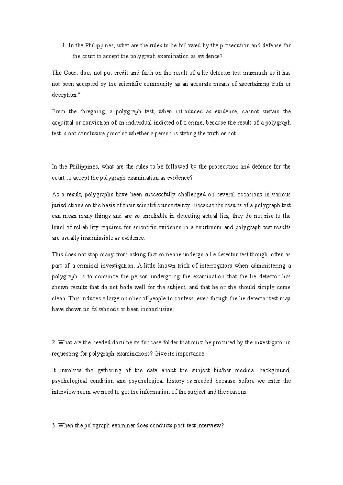 Ch4 Cri Criminology Lectures Chapter 4 In The Philippines What Are