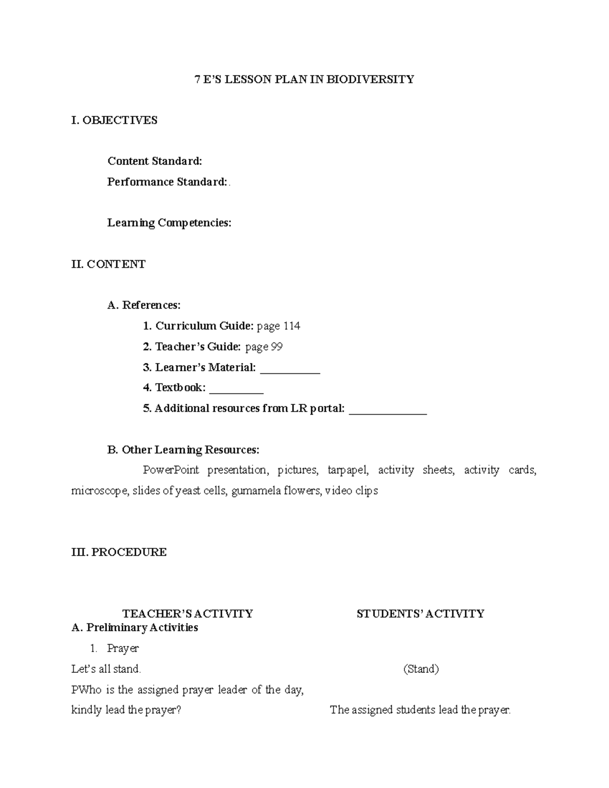 Local media 7288990495777934070 - 7 E’S LESSON PLAN IN BIODIVERSITY I ...