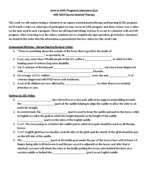 Tack Identification Activity Worksheet Answers - Being a knowledgeable ...