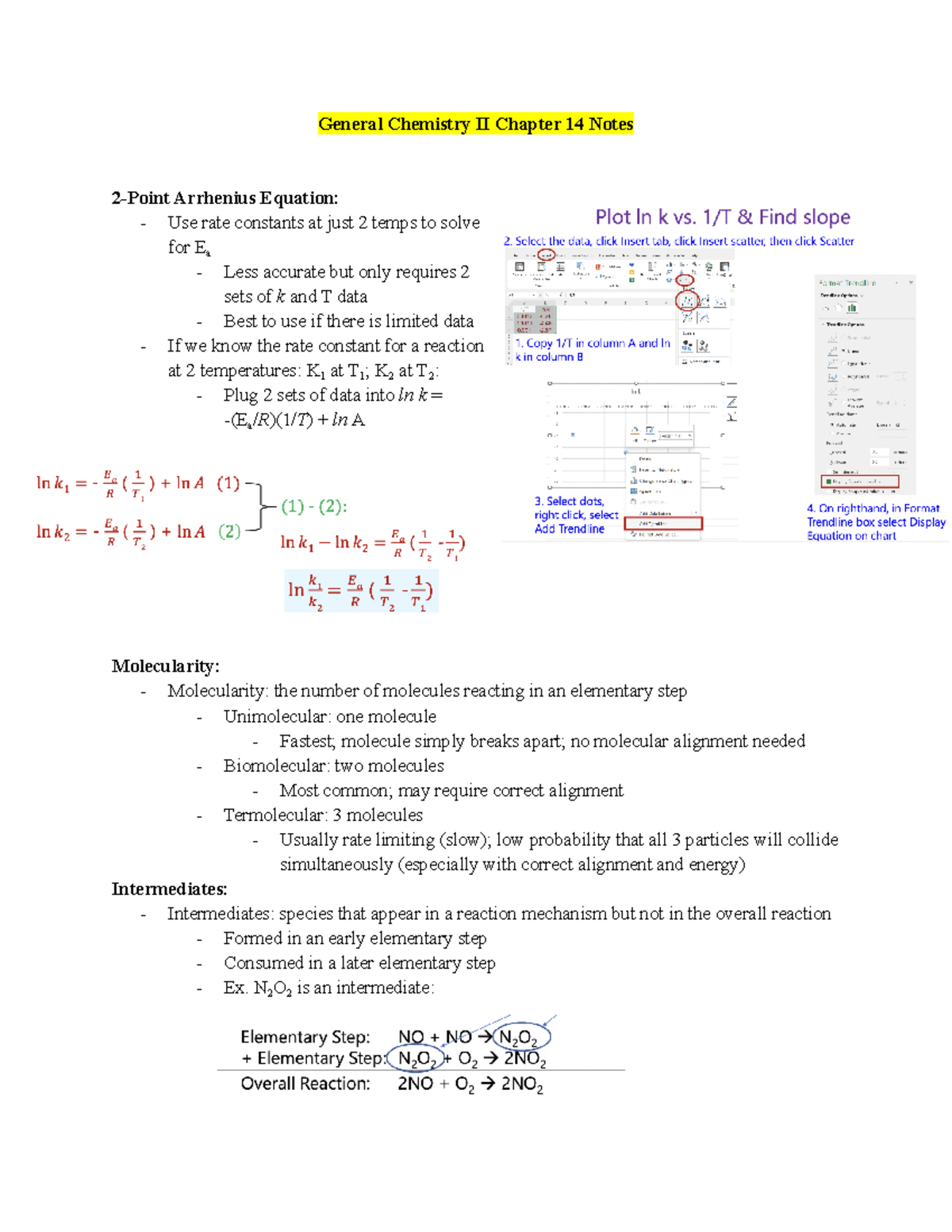 General Chemistry II Chapter 14 Notes Pt 9 - General Chemistry II ...