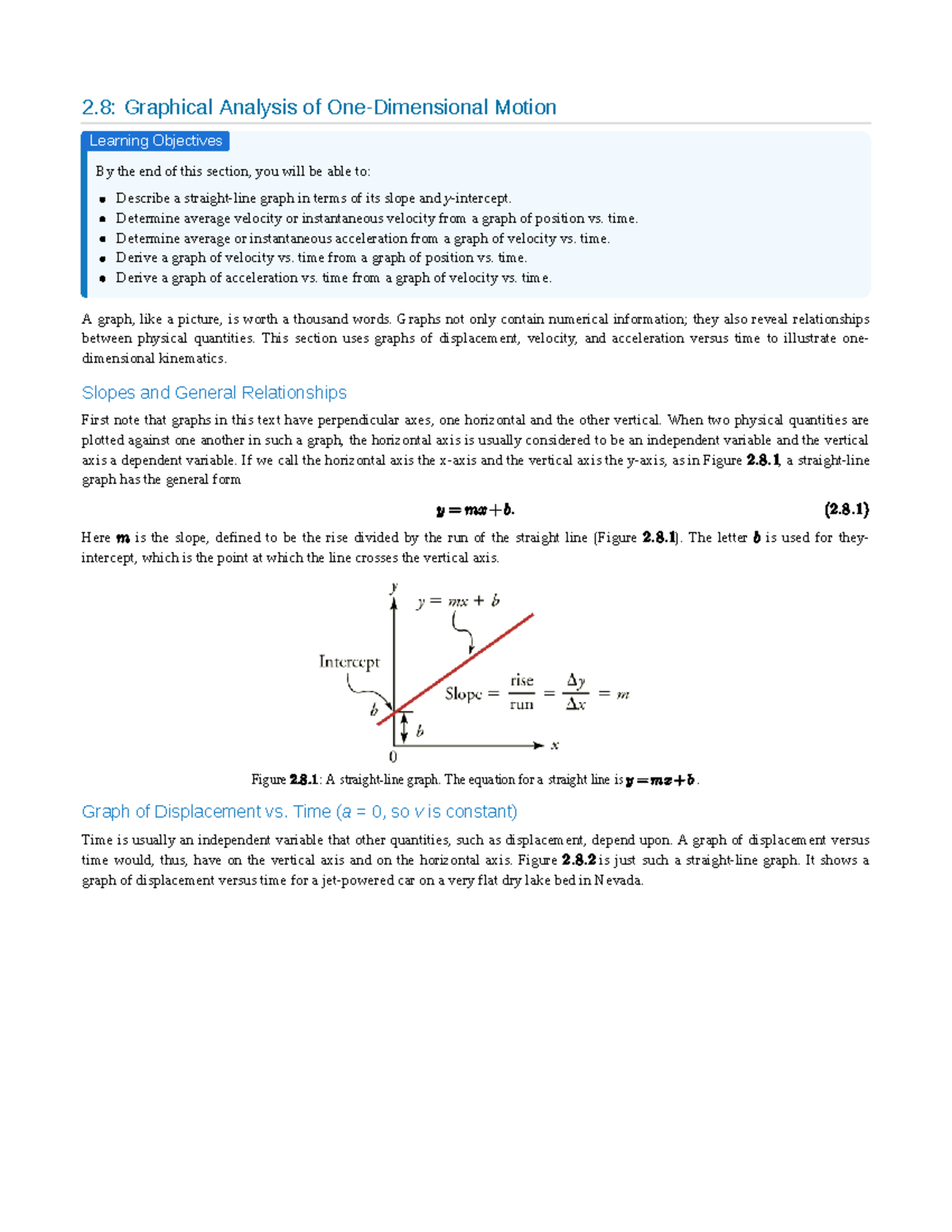 2.8 Graphical Analysis of One-Dimensional Motion - Determine average ...