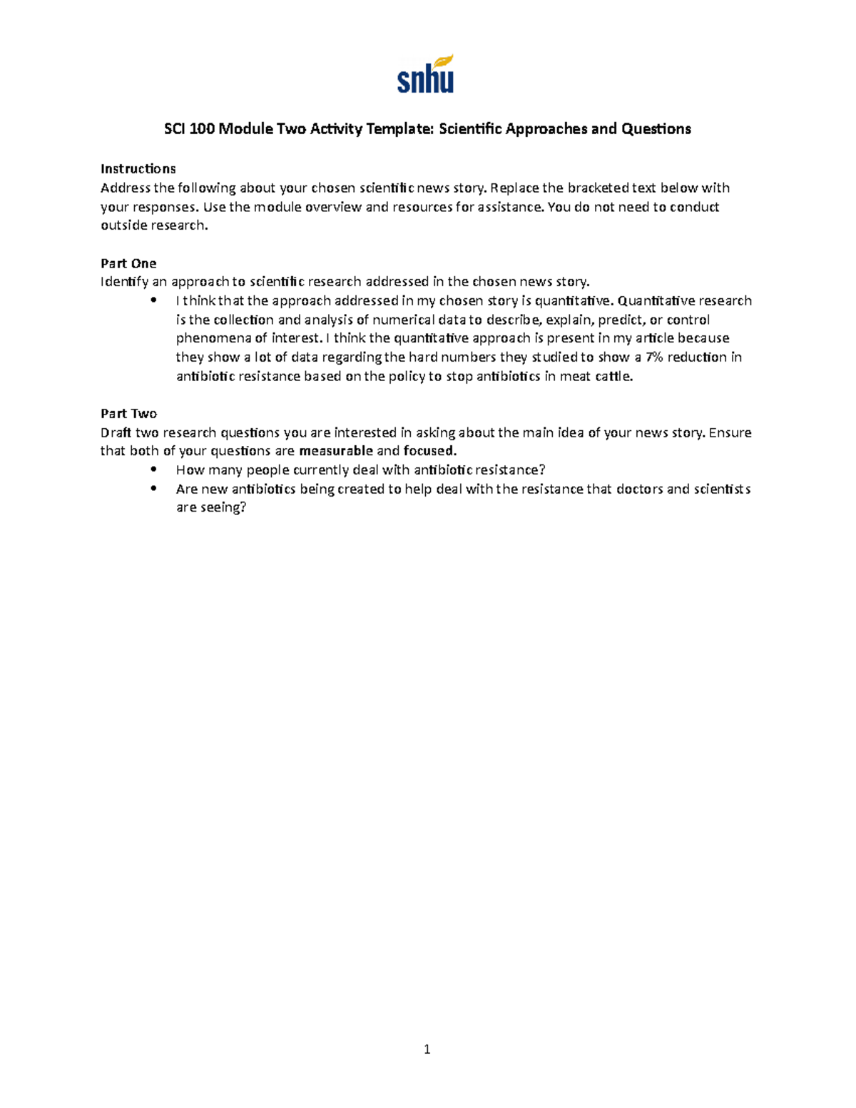 SCI 100 Module Two Activity Template Complete - SCI 100 Module Two ...