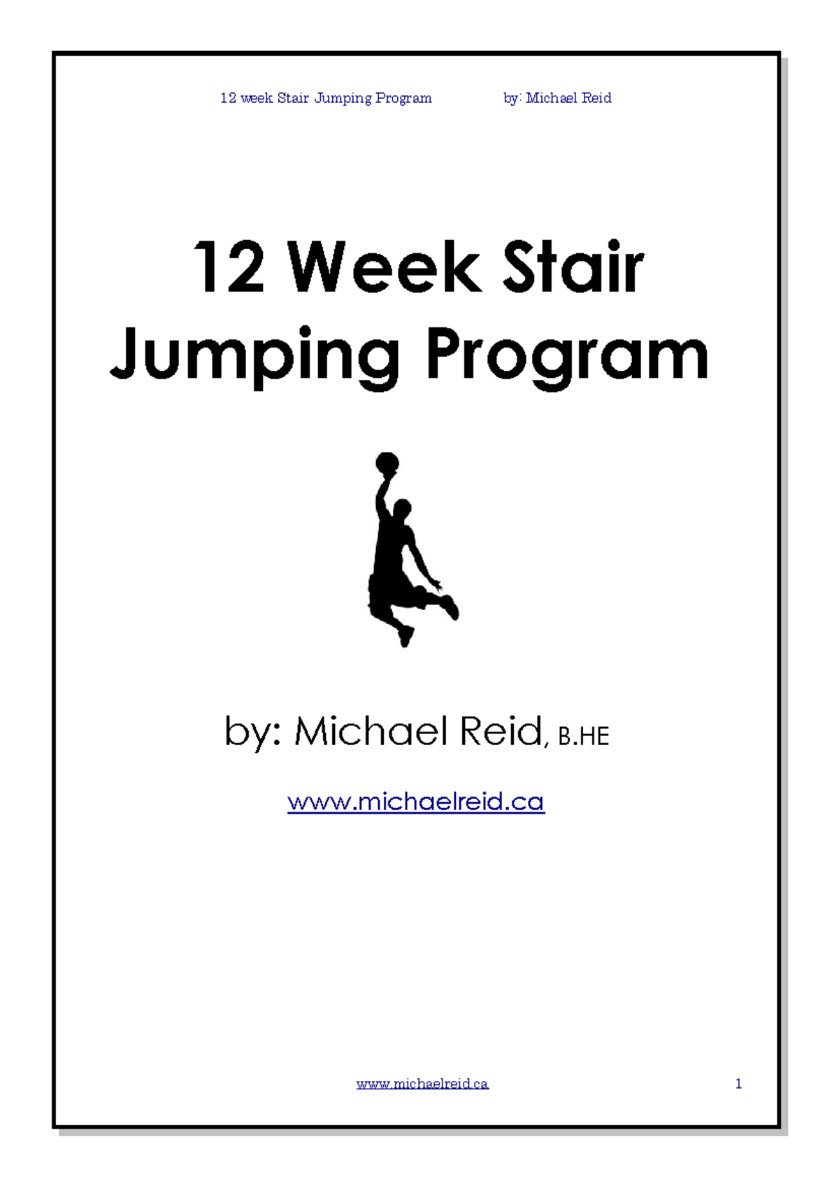 12 week stair jumping program mar 2010 - 12 Week Stair Jumping Program ...