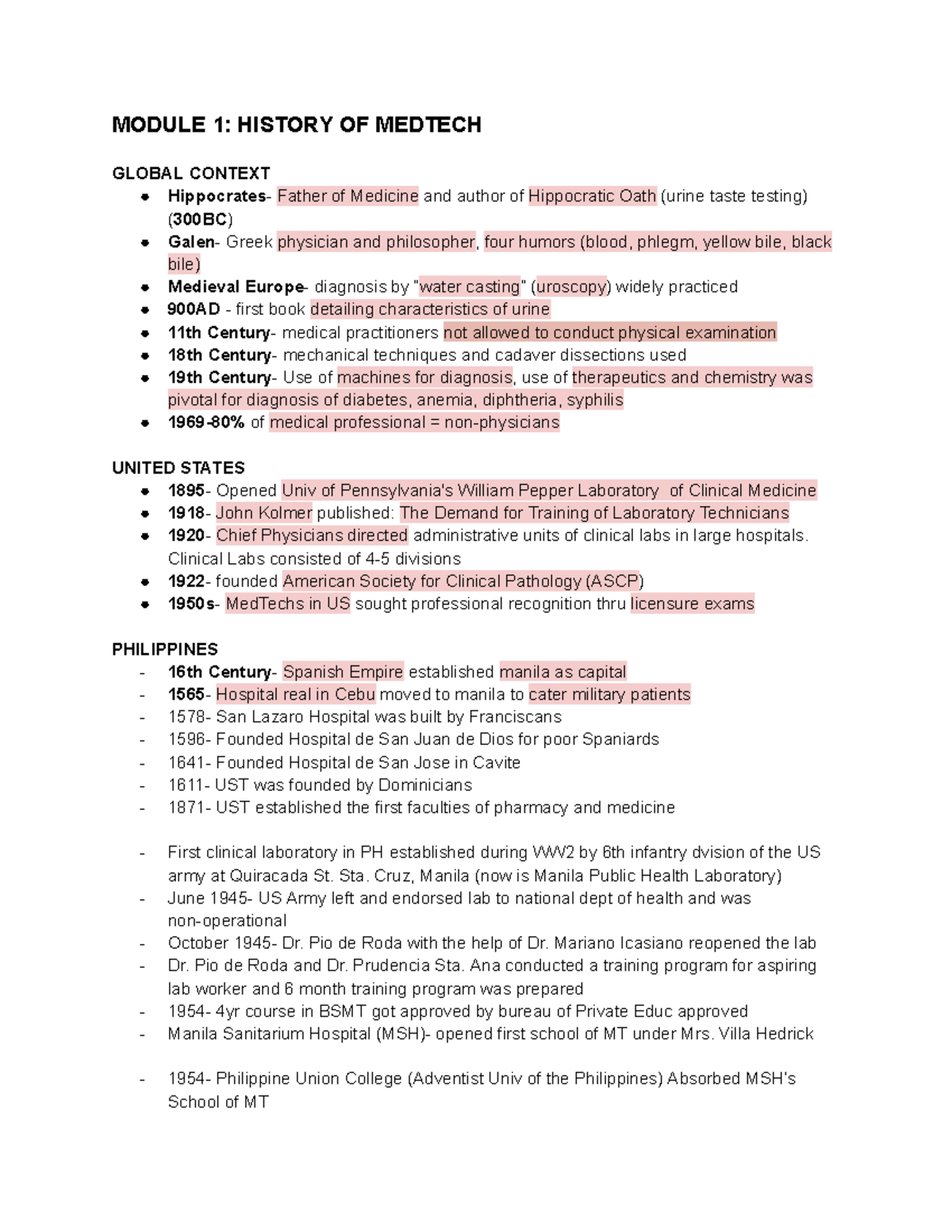 Module 1 History OF Medtech - MODULE 1: HISTORY OF MEDTECH GLOBAL ...
