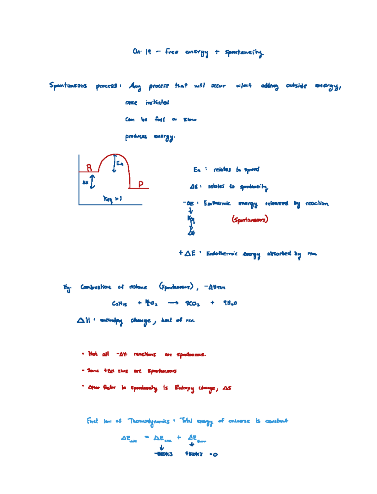 Chem 2 lecture 7 - Notes for Chapter 19 - free energy and spontaneity ...