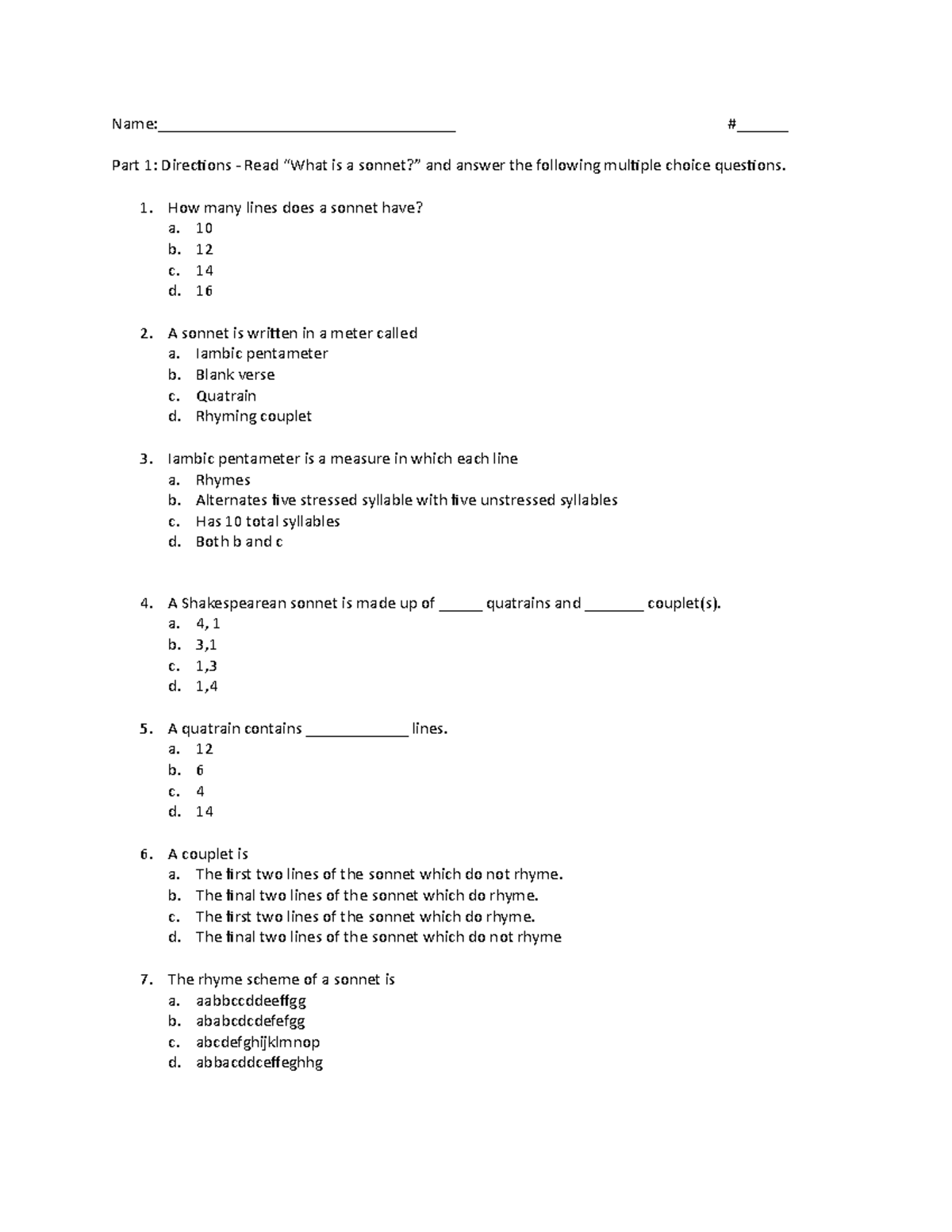 Exam 13 April Autumn 2017, questions and answers - Name