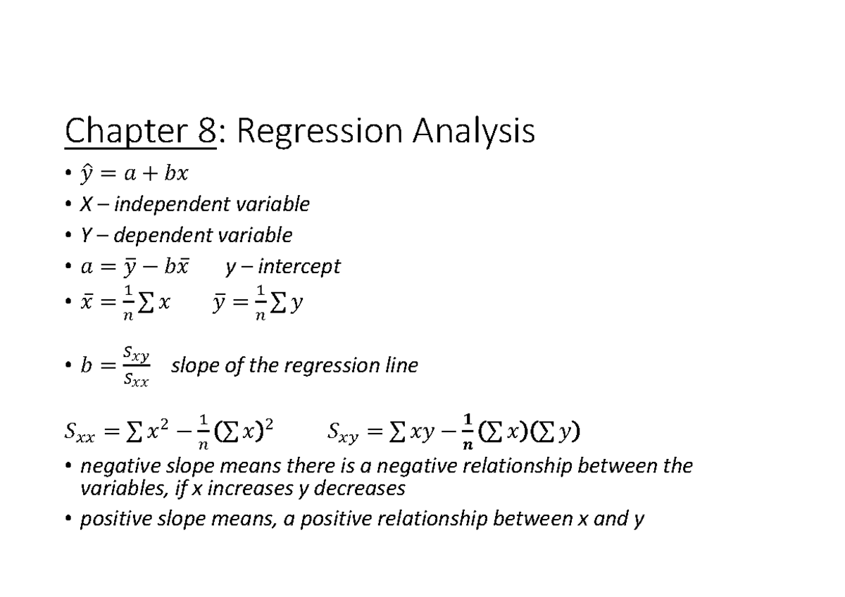 Chapter 8 stats - Warning: TT: undefined function: 32 Chapter 8: Regression Analysis ...