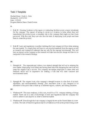 C425 notes - TOPIC 2 C425 Topic Study Guide - Topic 2 Document your ...