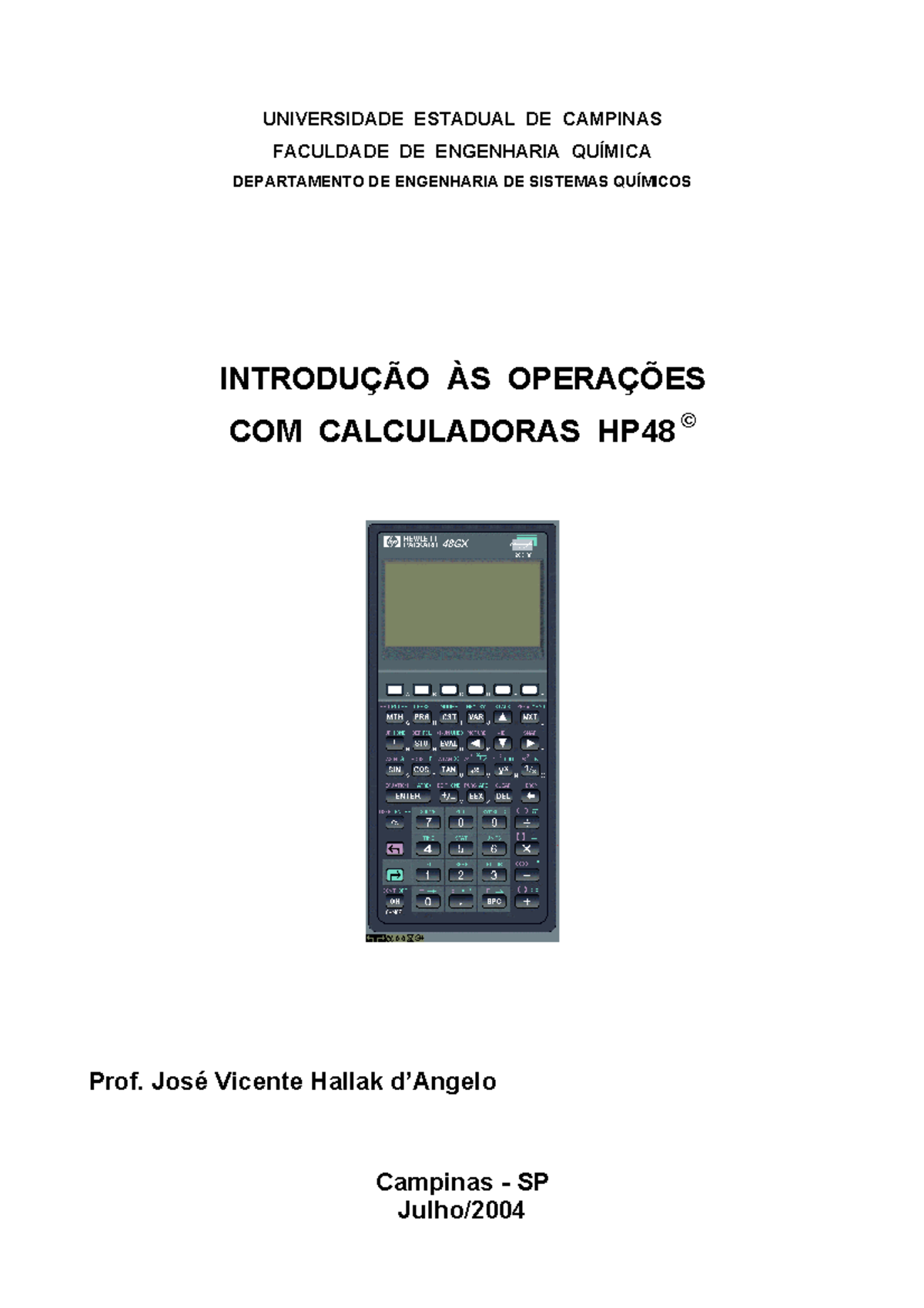 Eq481 apostila hp48 - Manual de utilização da calculadora Hp48 ...