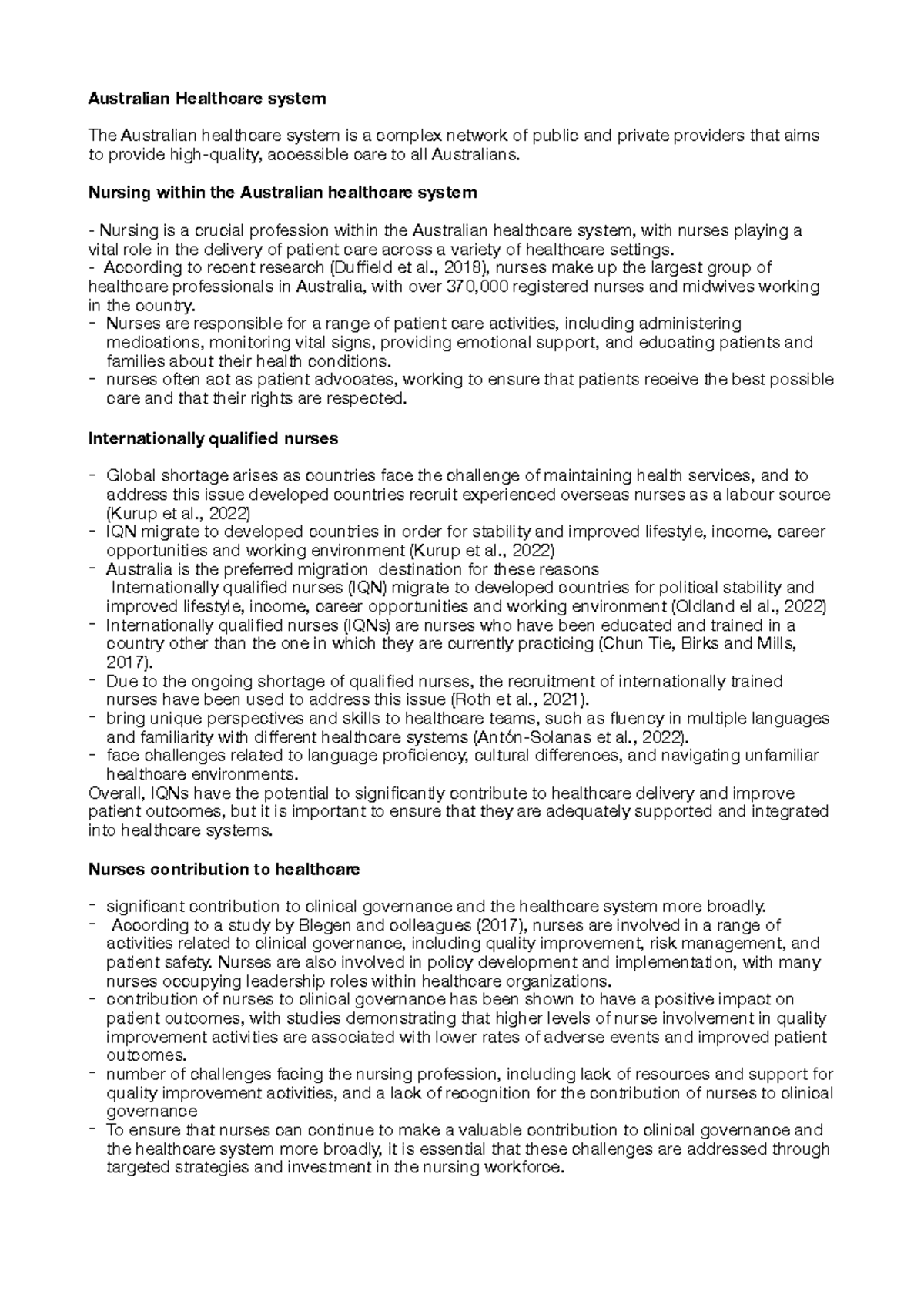 Nur assesment 3 notes - Australian Healthcare system The Australian ...