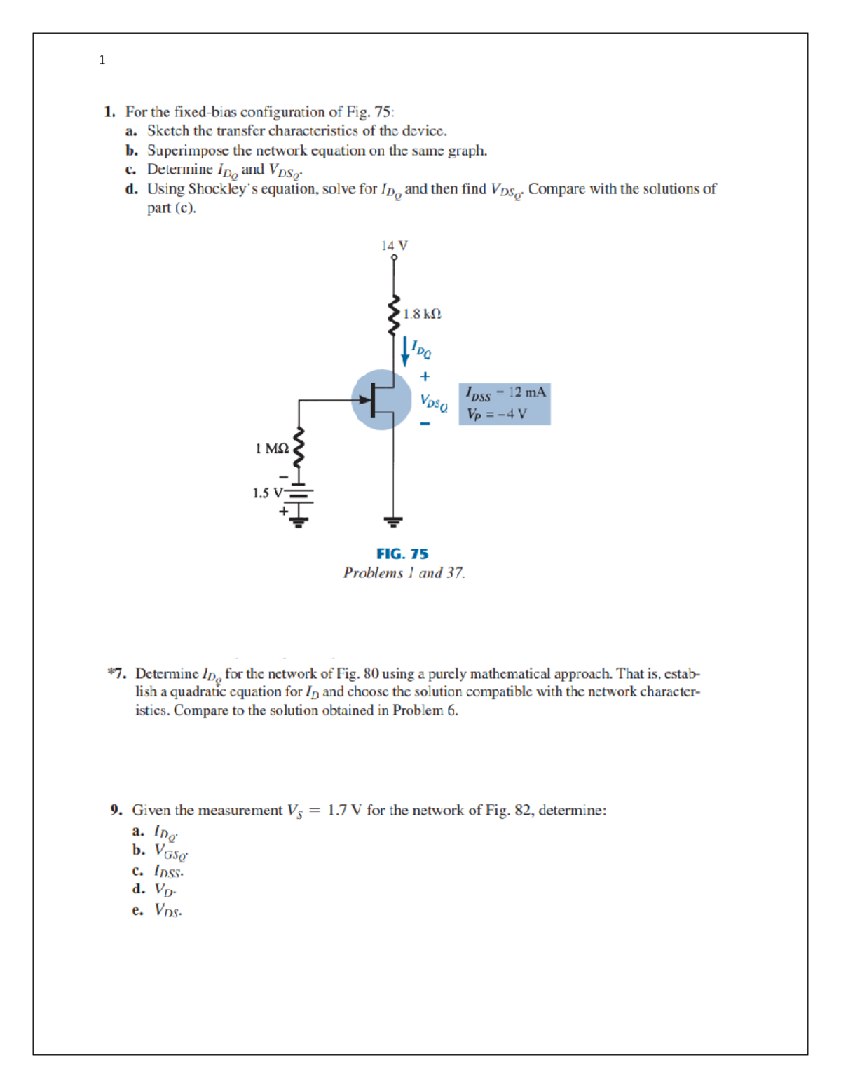 Sheet 6 - Problems on Electronics 2 - Electronic Circuits (2) - Studocu