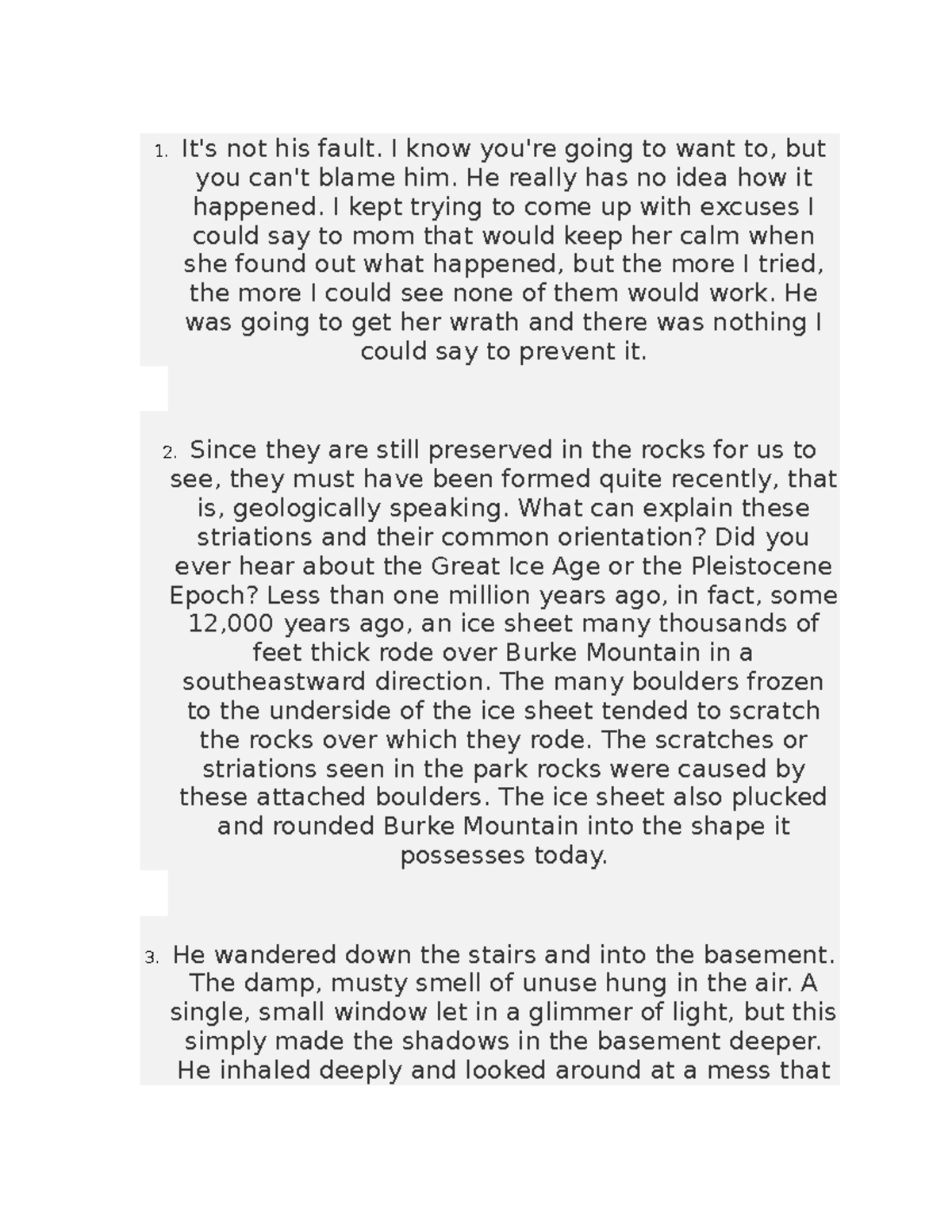 DOC101 - Practice tutorial creative writing assignment paragraphs - It ...