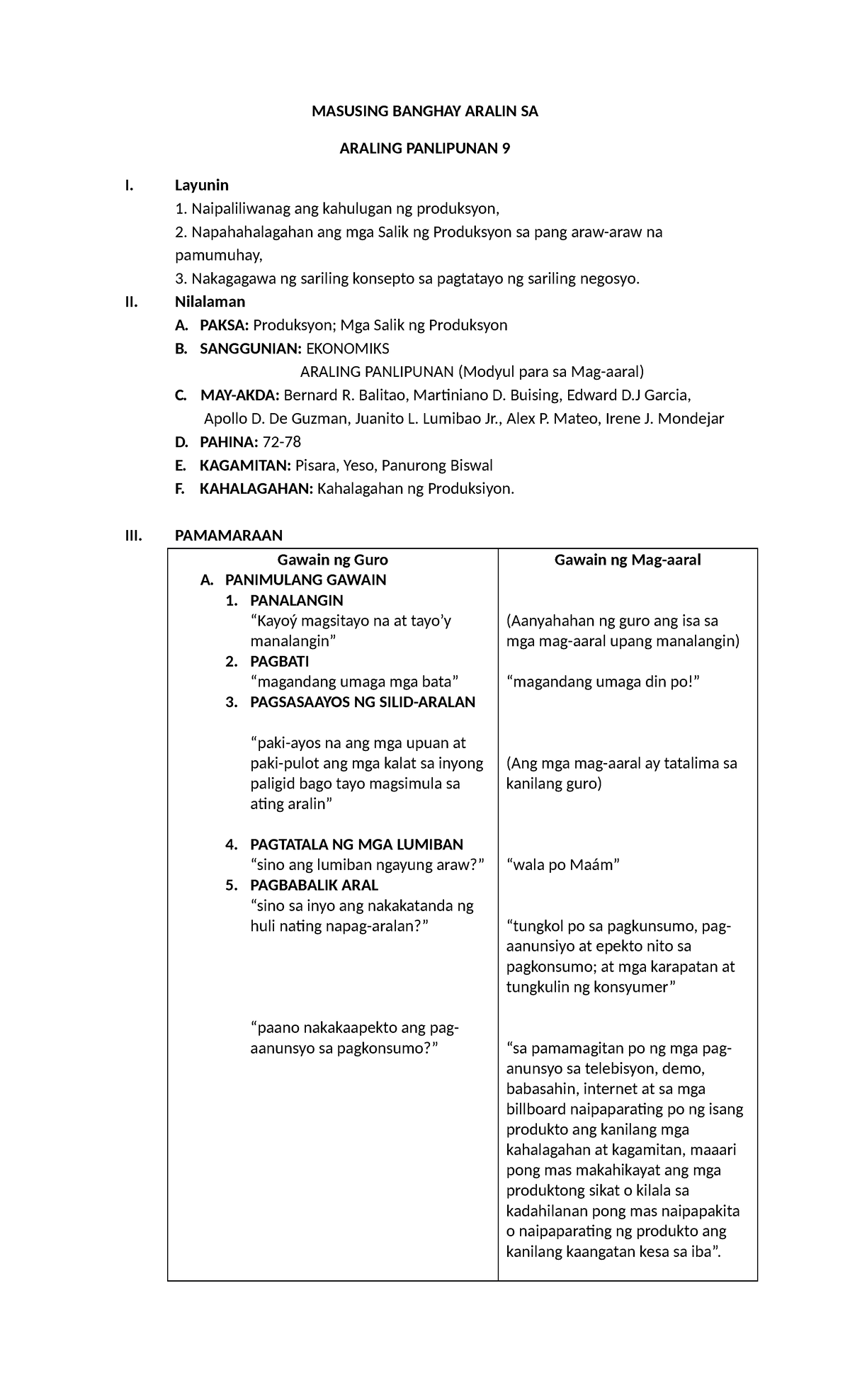 Detailed-lesson-plan-for-araling-panlipunan-konsumo-at-produksyon ...