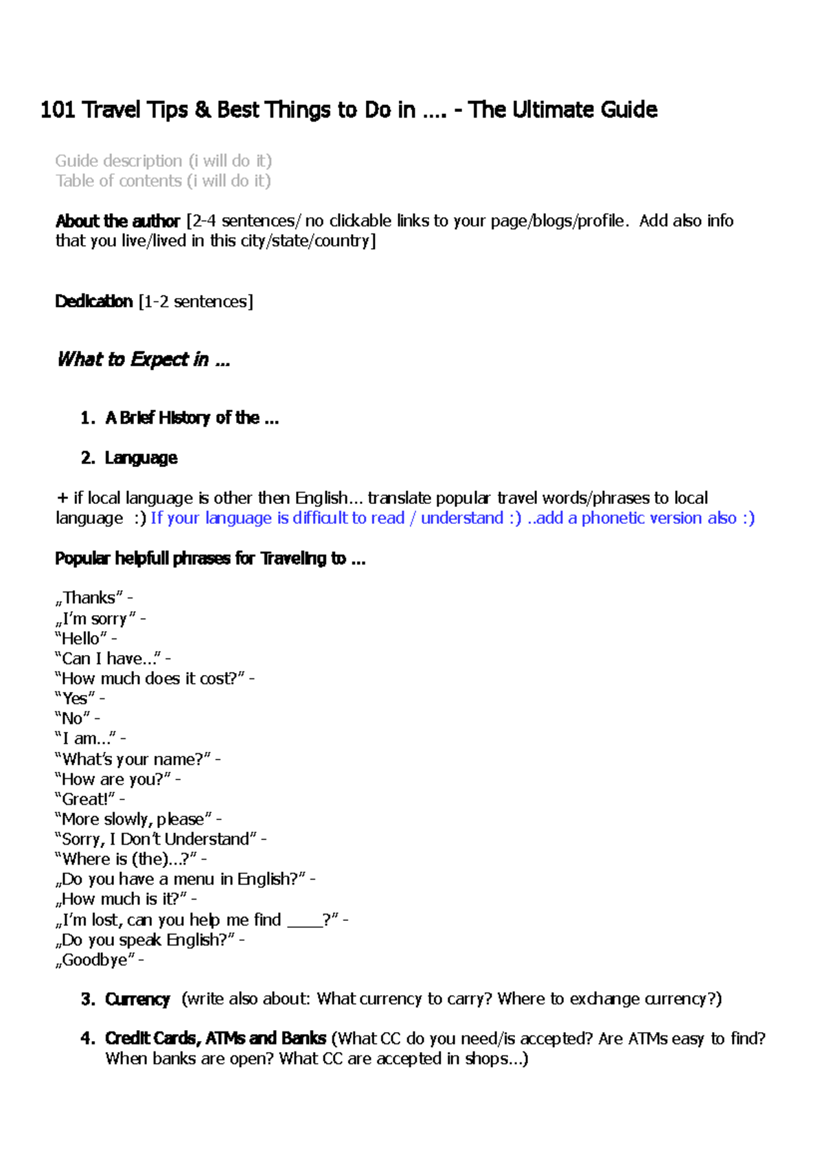 101 travel tips Template - 101 Travel Tips & Best Things to Do in ...