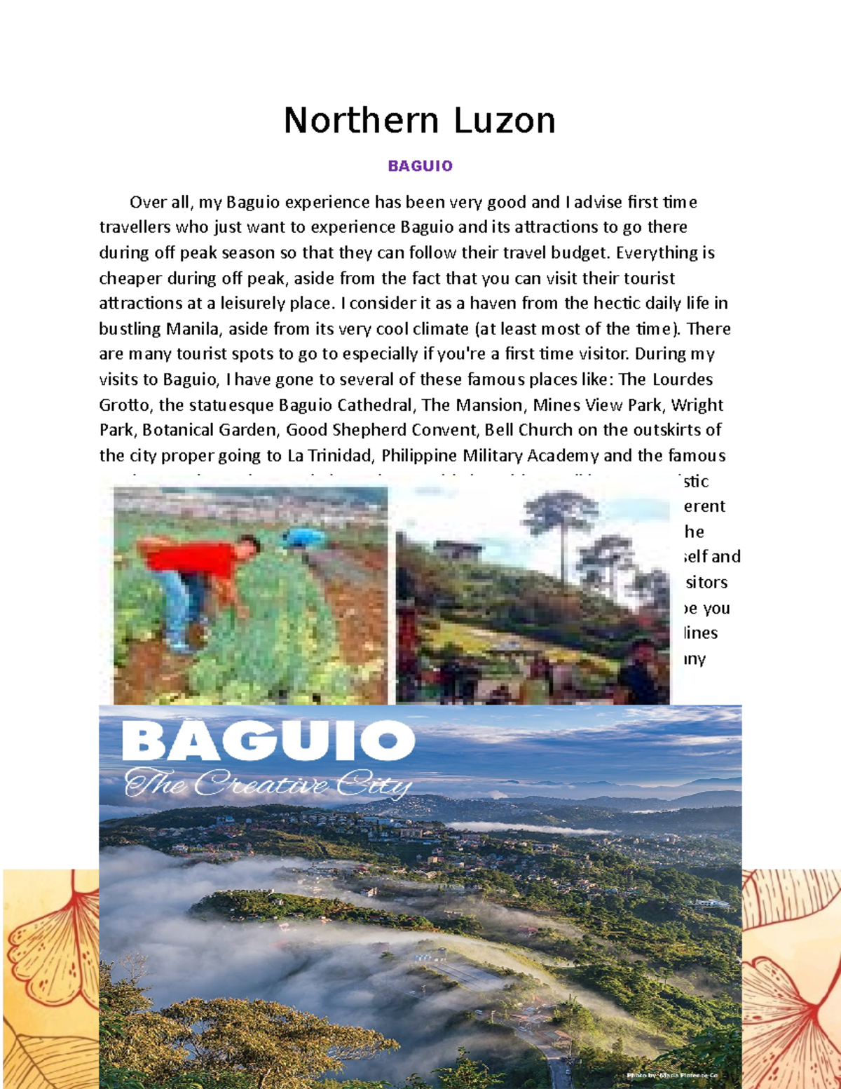 Northern-Luzon - Philippine Culture - Northern Luzon BAGUIO Over all ...