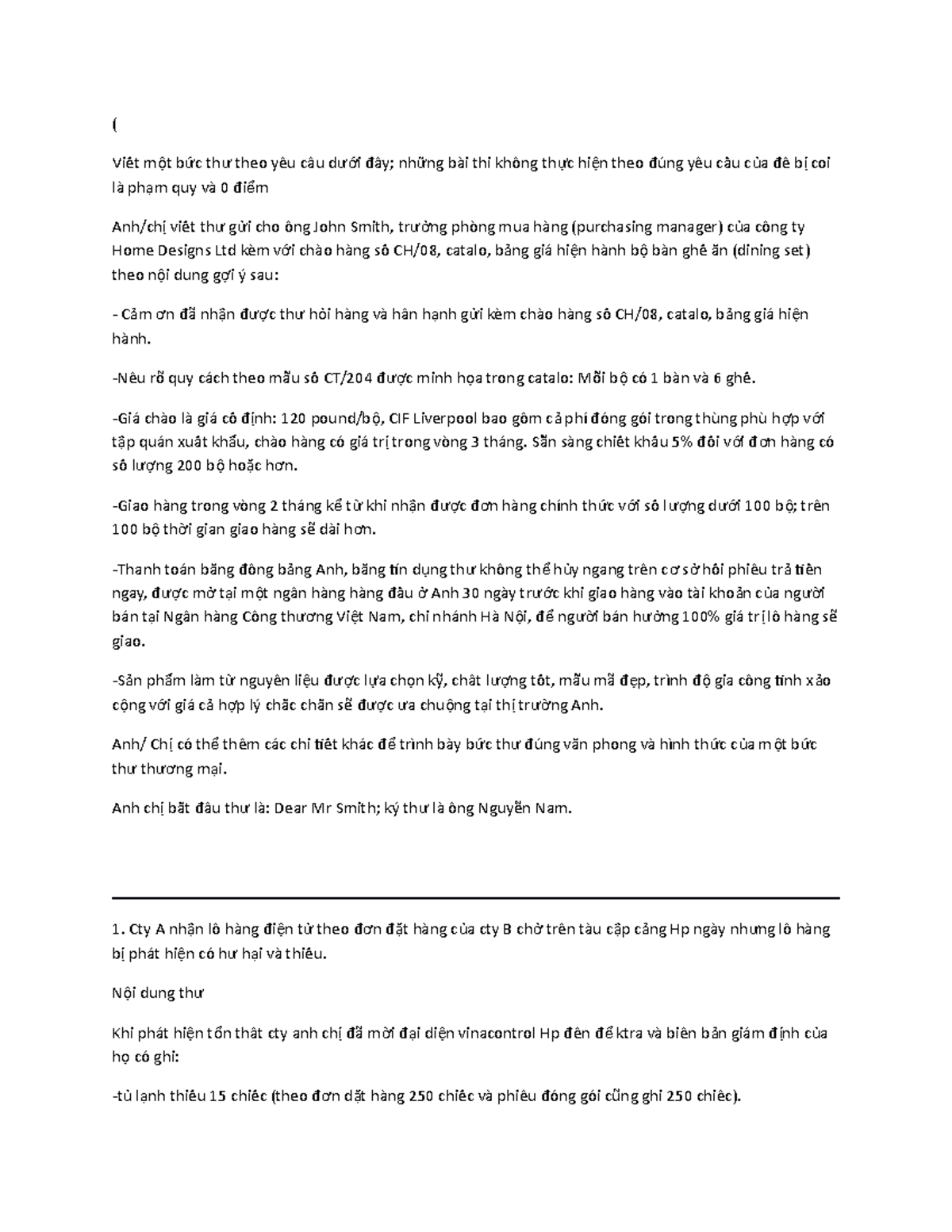 đề tham khảo ( tiếp) - ccccccccccccccccccc - ( Viếết m t b c th theo ...