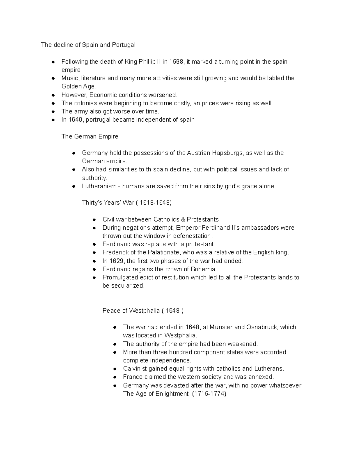 World history 102 - The decline of Spain and Portugal Following the ...