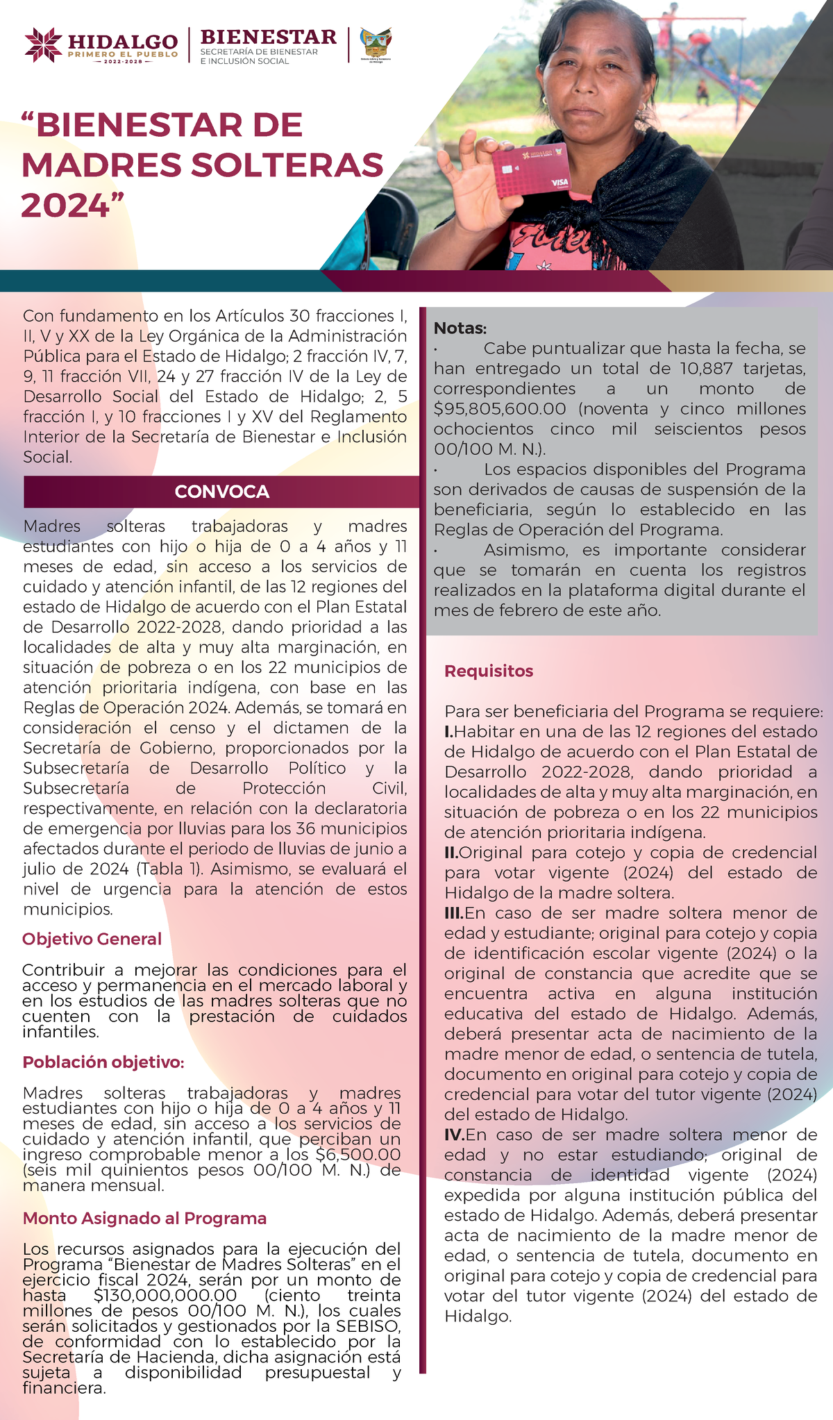 CONV MS OCT2024 - Hhdjdj - “BIENESTAR DE MADRES SOLTERAS 2024” Con ...