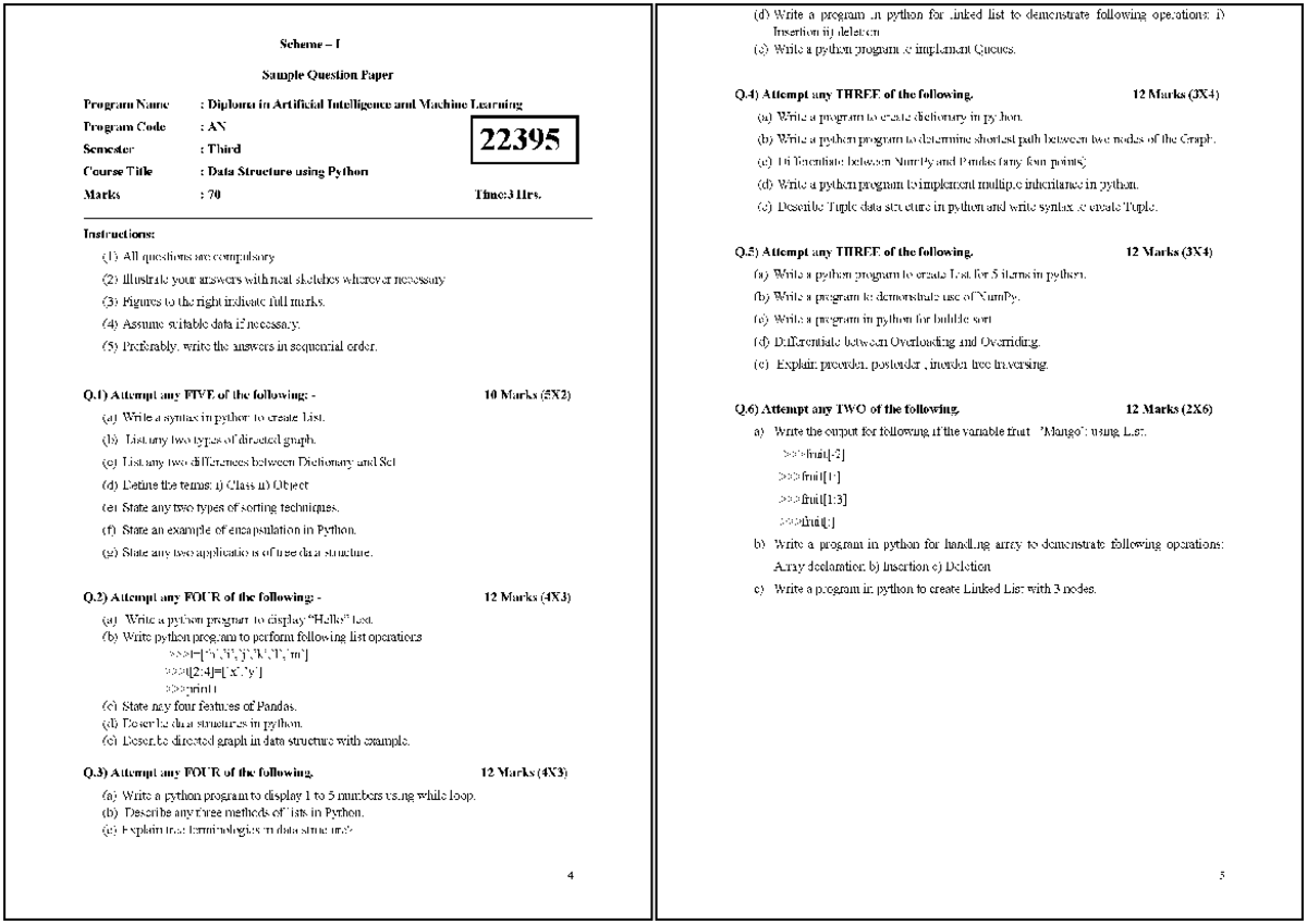 An-3-i 22395 (3 files merged) - Scheme - I Sample Test Paper - I ...