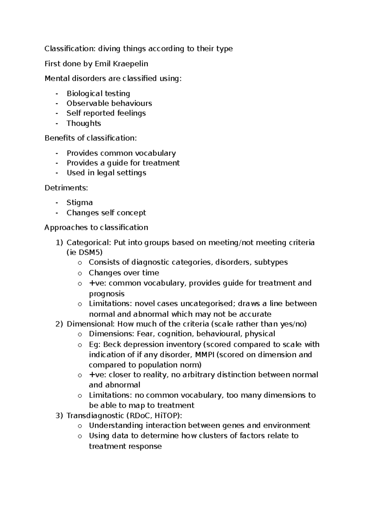 Classification - lecture notes - Classification: diving things ...