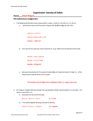 Serial Dilution Lab Data and Report - Experiment: Serial Dilutions Page ...