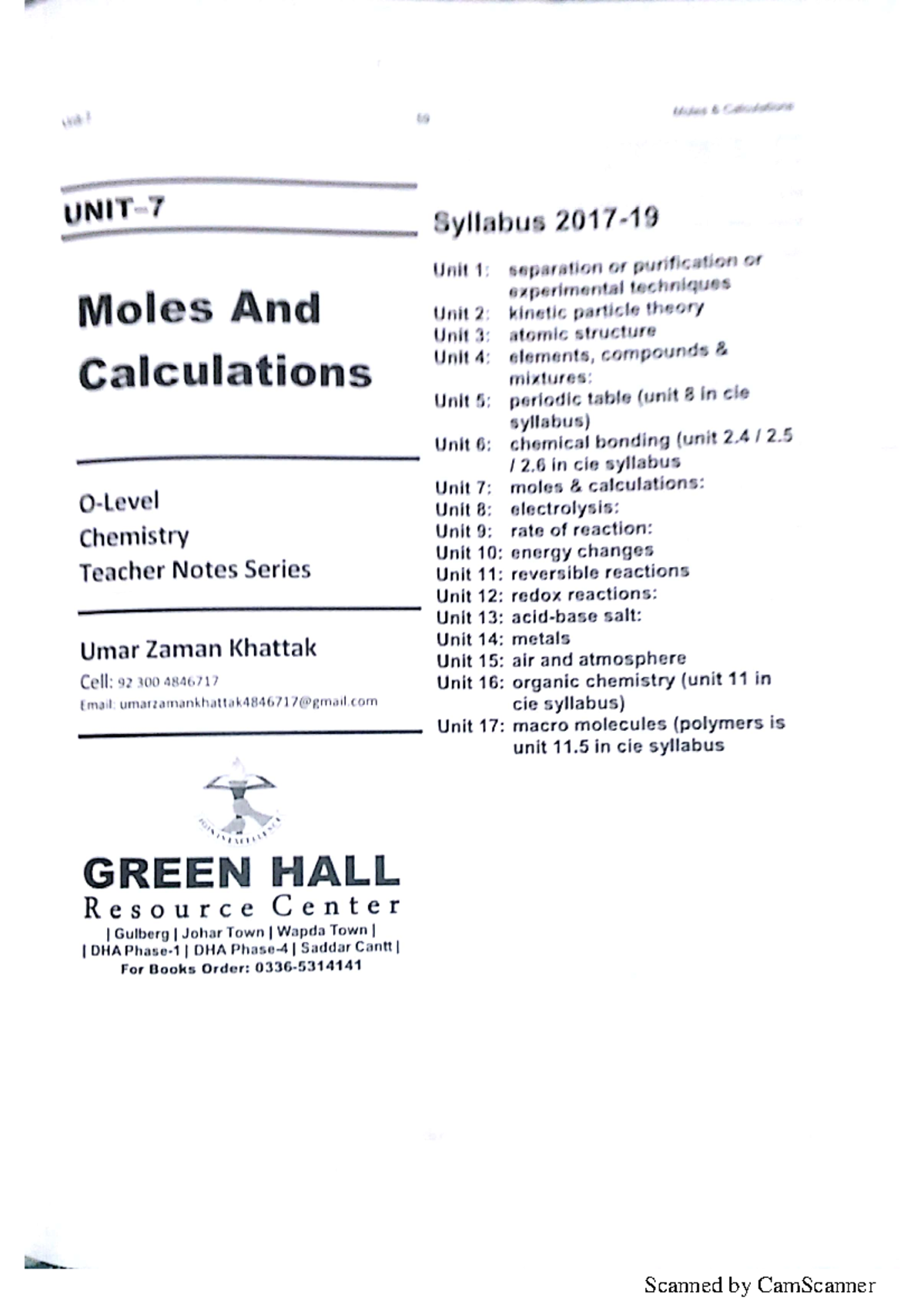 Moles notes - Chemistry practical - Studocu