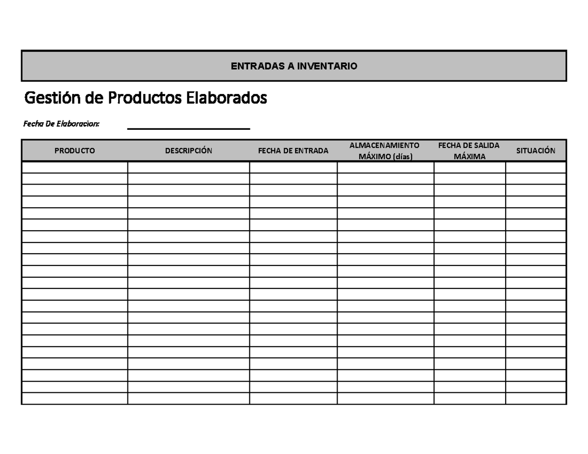 Mermas Y Produccion - adminitracion culera - Gestión de Productos ...