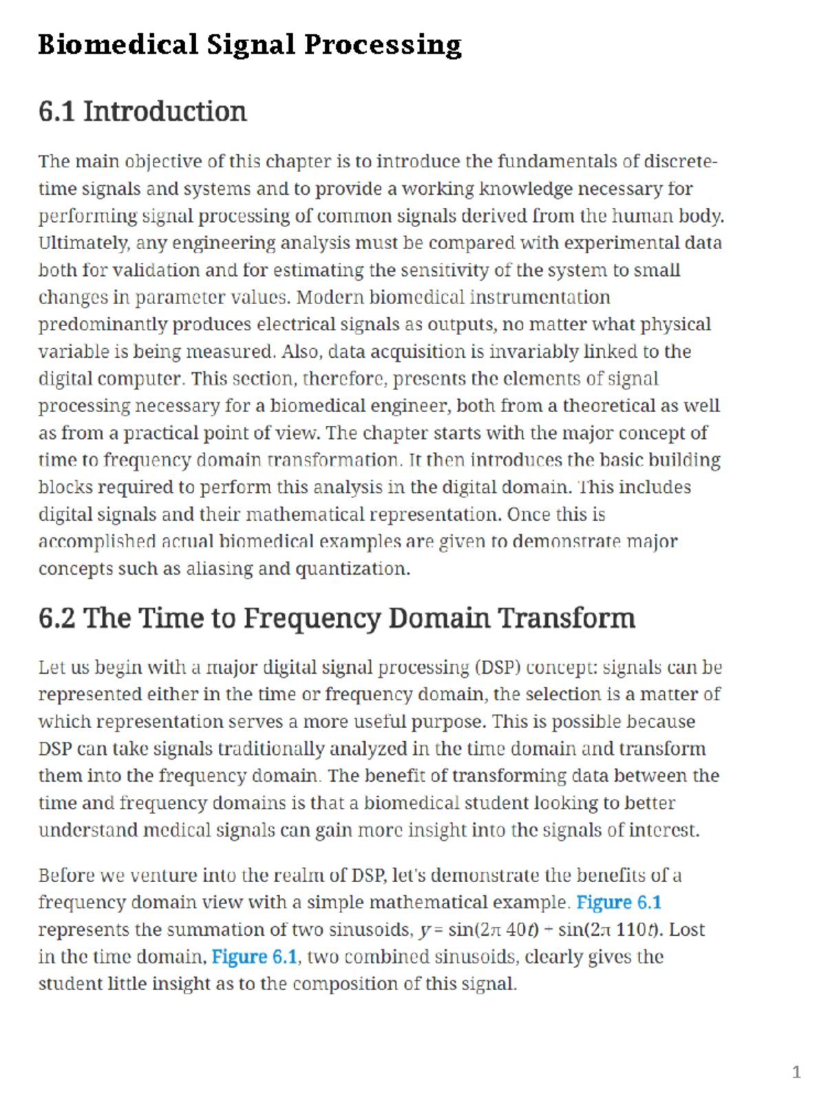 Reading HW#8 - (Biomedical Signal Processing) - Biomedical Signal ...
