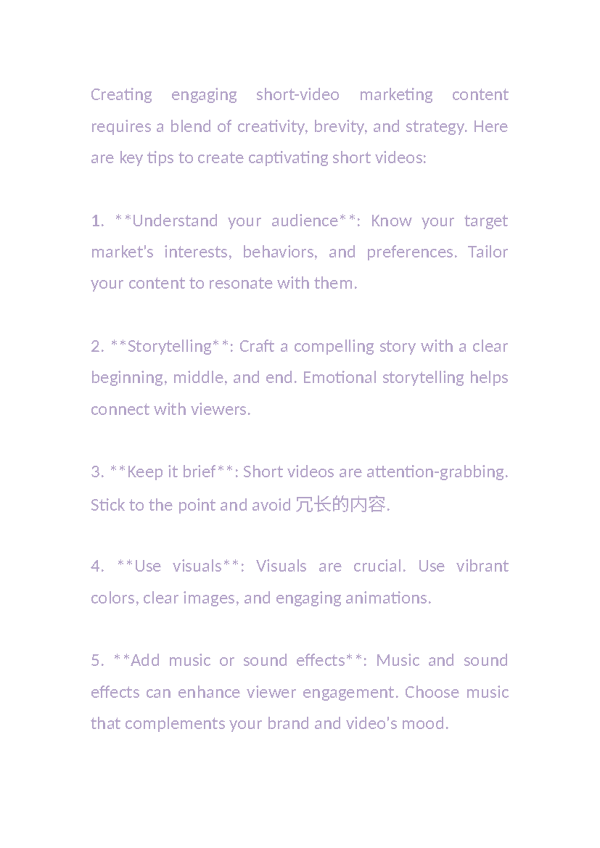 Creating engaging short-video marketing content requires a blend of ...