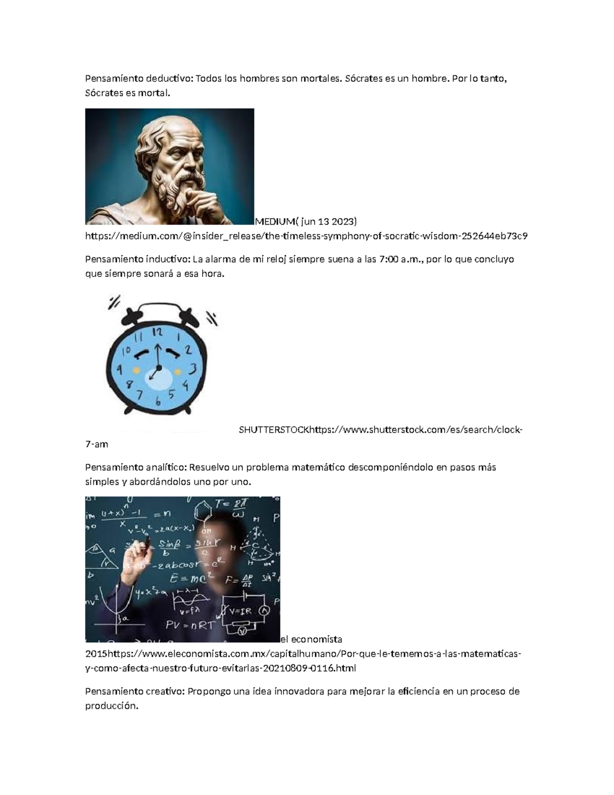 Pensamiento deductivo - Sócrates es un hombre. Por lo tanto, Sócrates ...