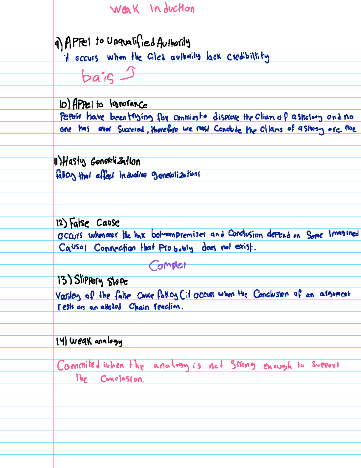 Fallacies of Weak Induction - Weak Induction 9 Appel ...