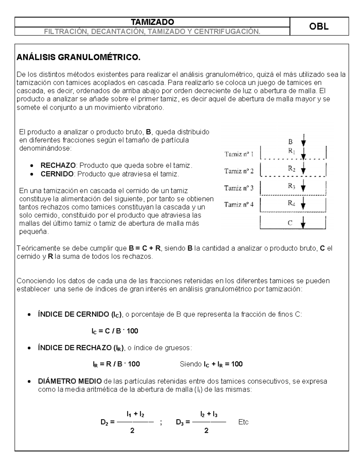 Tamizado - Laboratorio de materiales de construccion - TAMIZADO ...