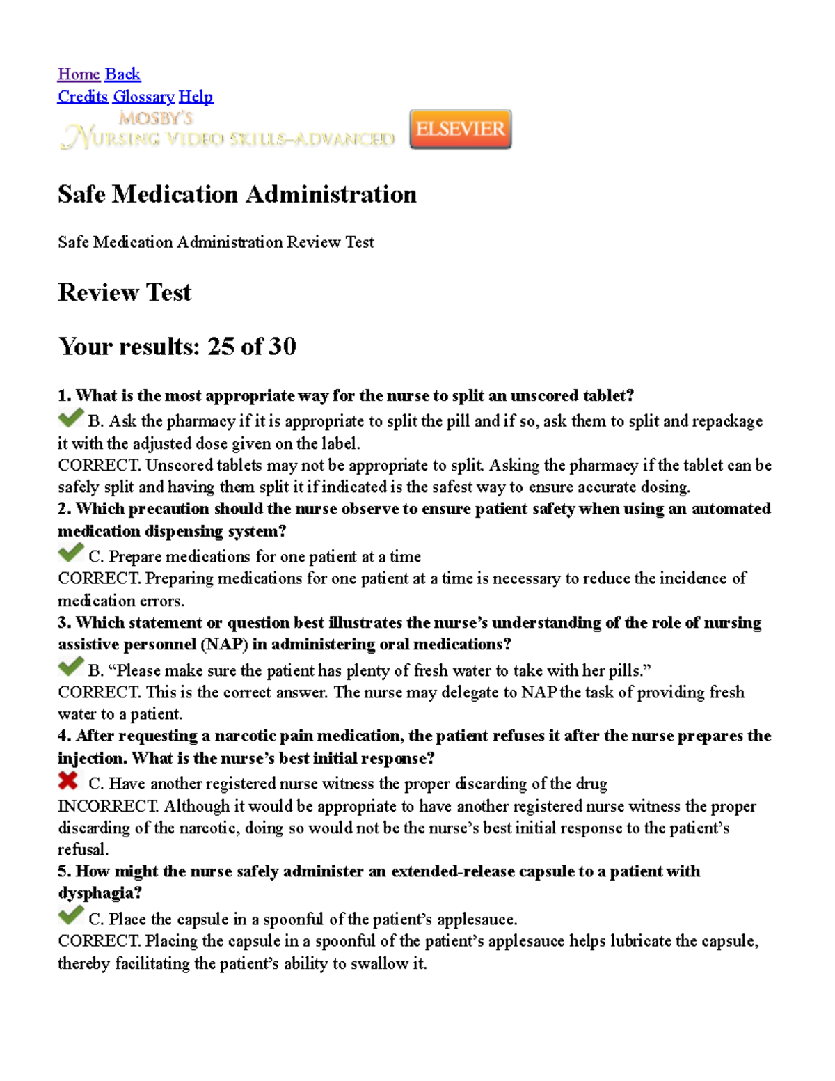 MAR - Good luck - Home Back Credits Glossary Help Safe Medication ...