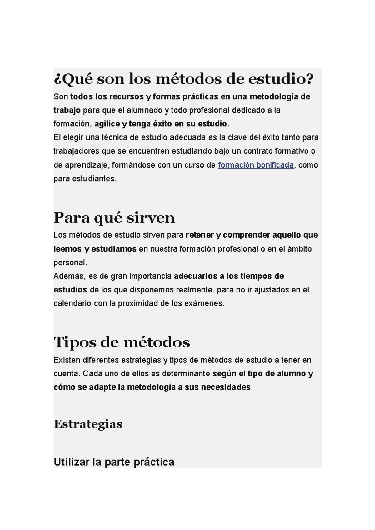 Qué son los métodos de estudio - ¿Qué son los métodos de estudio? Son ...