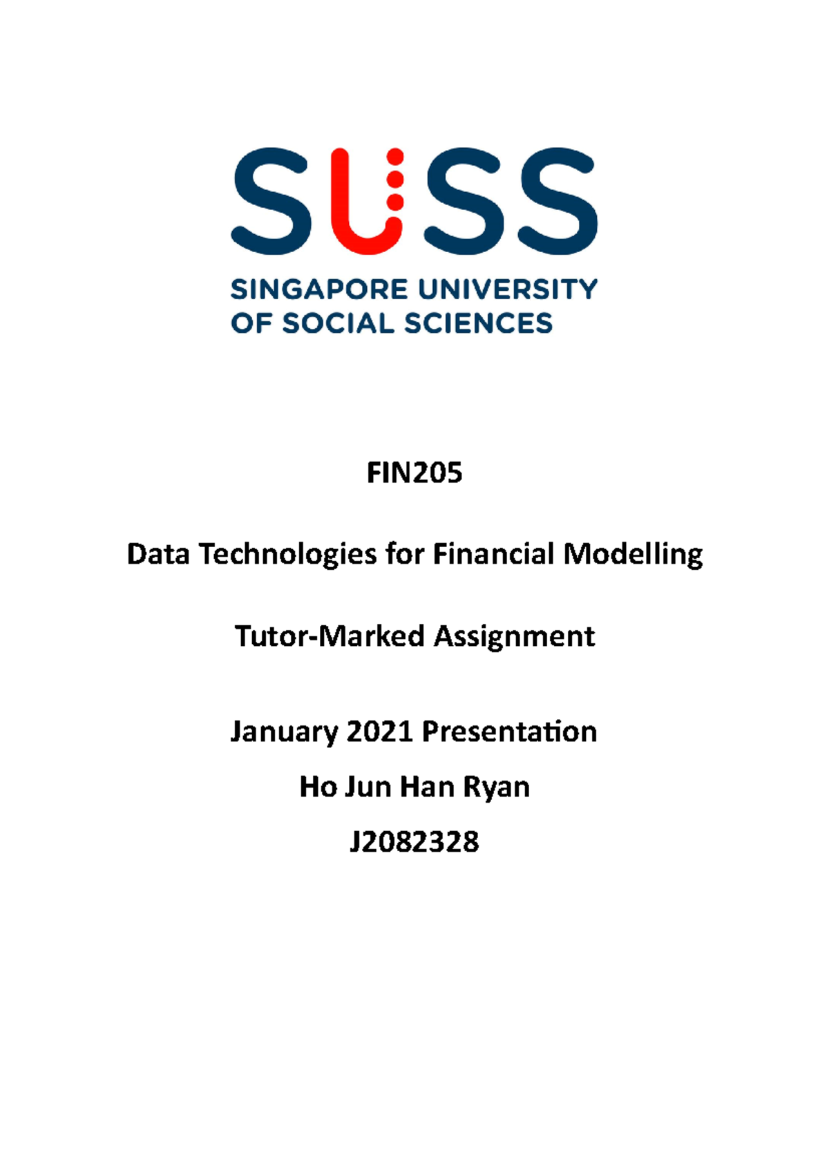 FIN205 TMA 2021 Jul intake sample answer by student - FIN Data ...