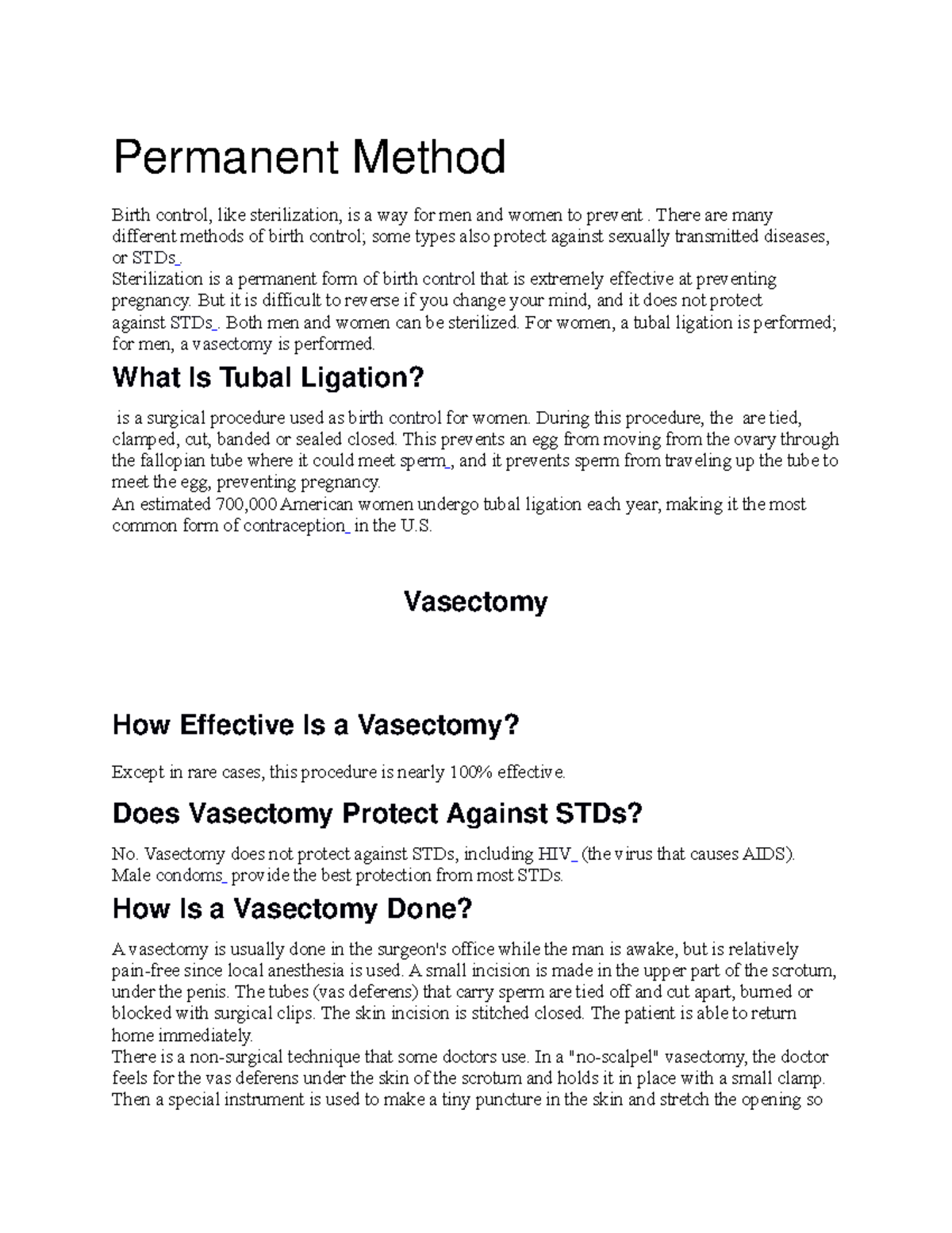 Permanent Method - Lecture notes 10 - Per manent Met hod Birth control ...