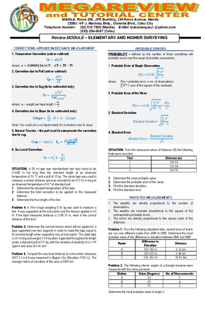 Review Module 6 Vectors & Analytic Geom in 3 Dimension - Room 206 JPD Building 1955 CM Recto ...