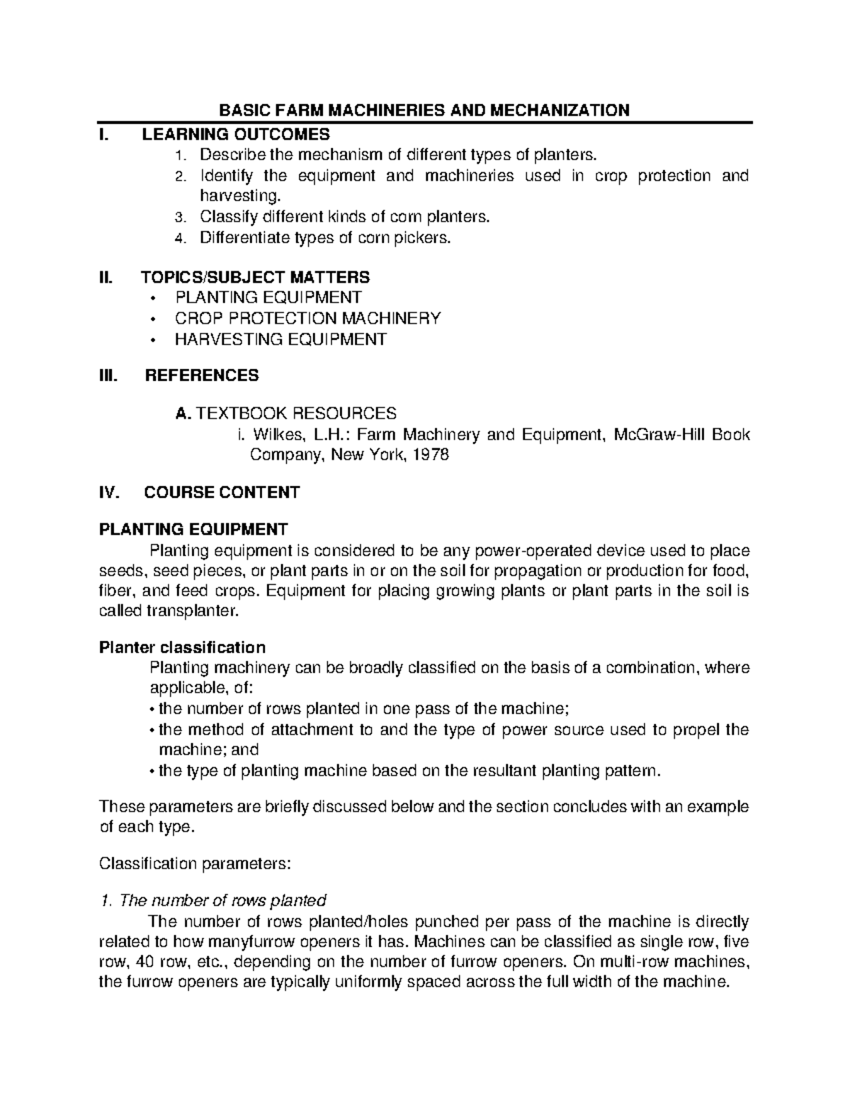 Agri-Mech-211 Planting Equipment - BASIC FARM MACHINERIES AND ...