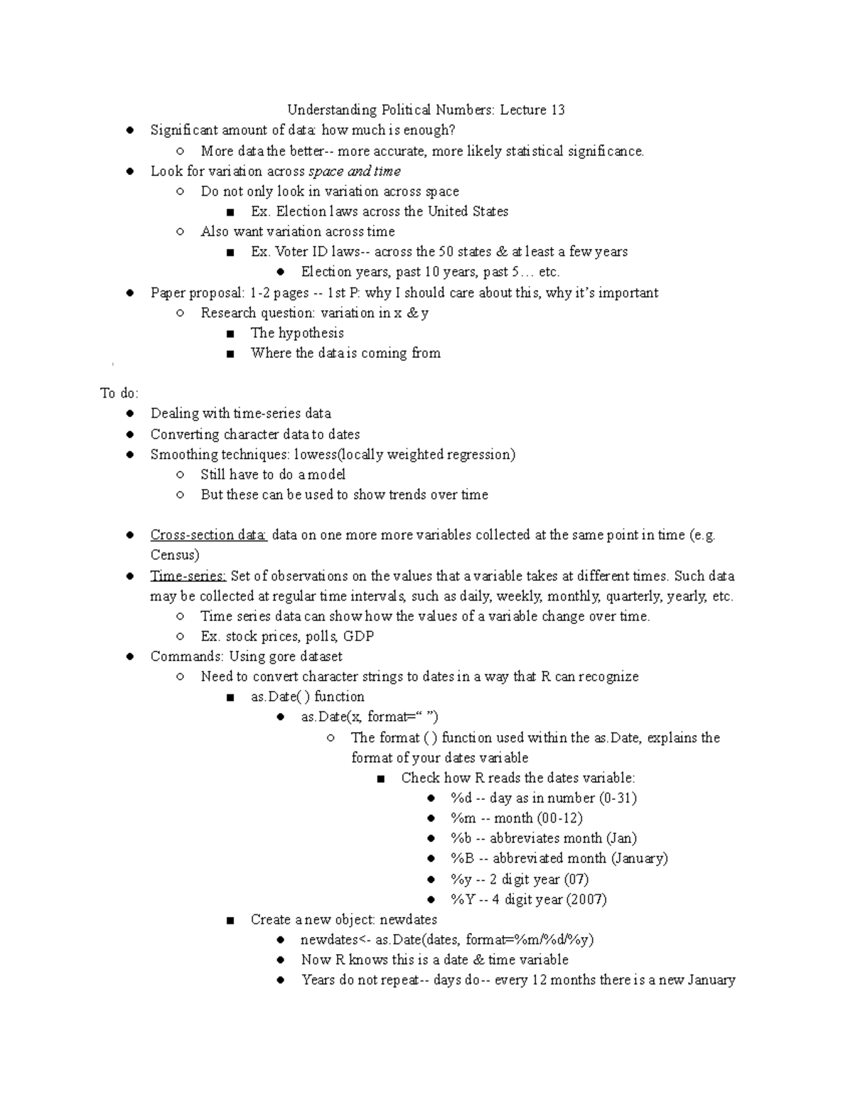 Lecture April 4-6 - Understanding Political Numbers: Lecture 13 ...