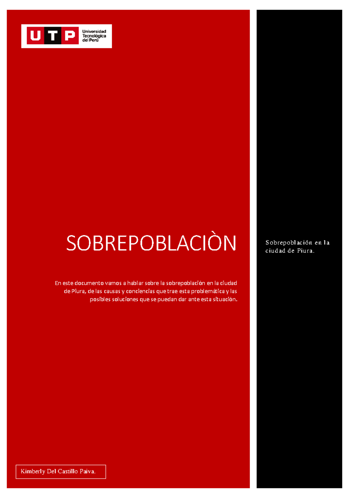S06.S1 sobrepoblacion - SOBREPOBLACIÒN En este documento vamos a hablar ...