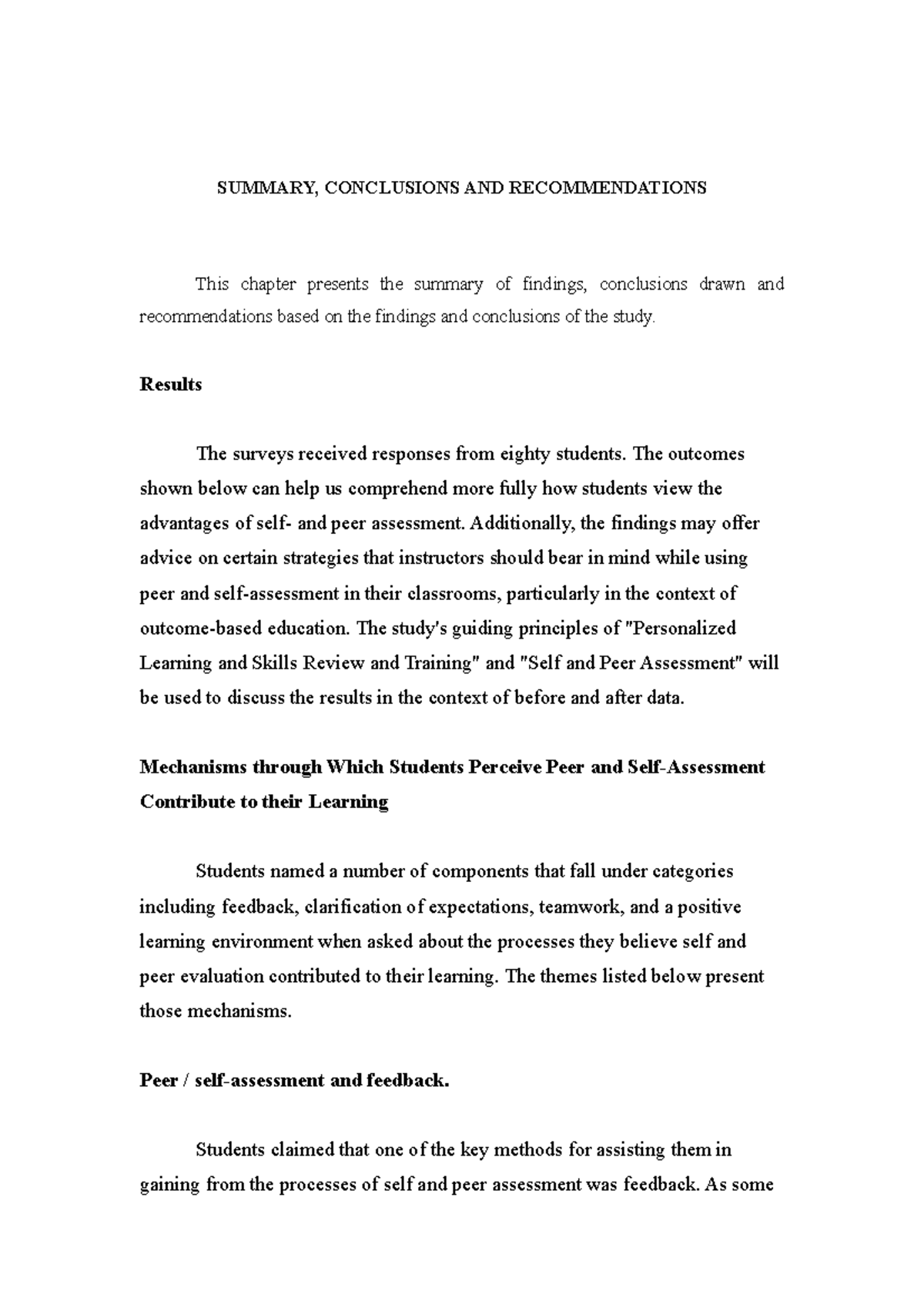 Summary, Conclusion - fcgvgghhjjjjkjh v - SUMMARY, CONCLUSIONS AND ...