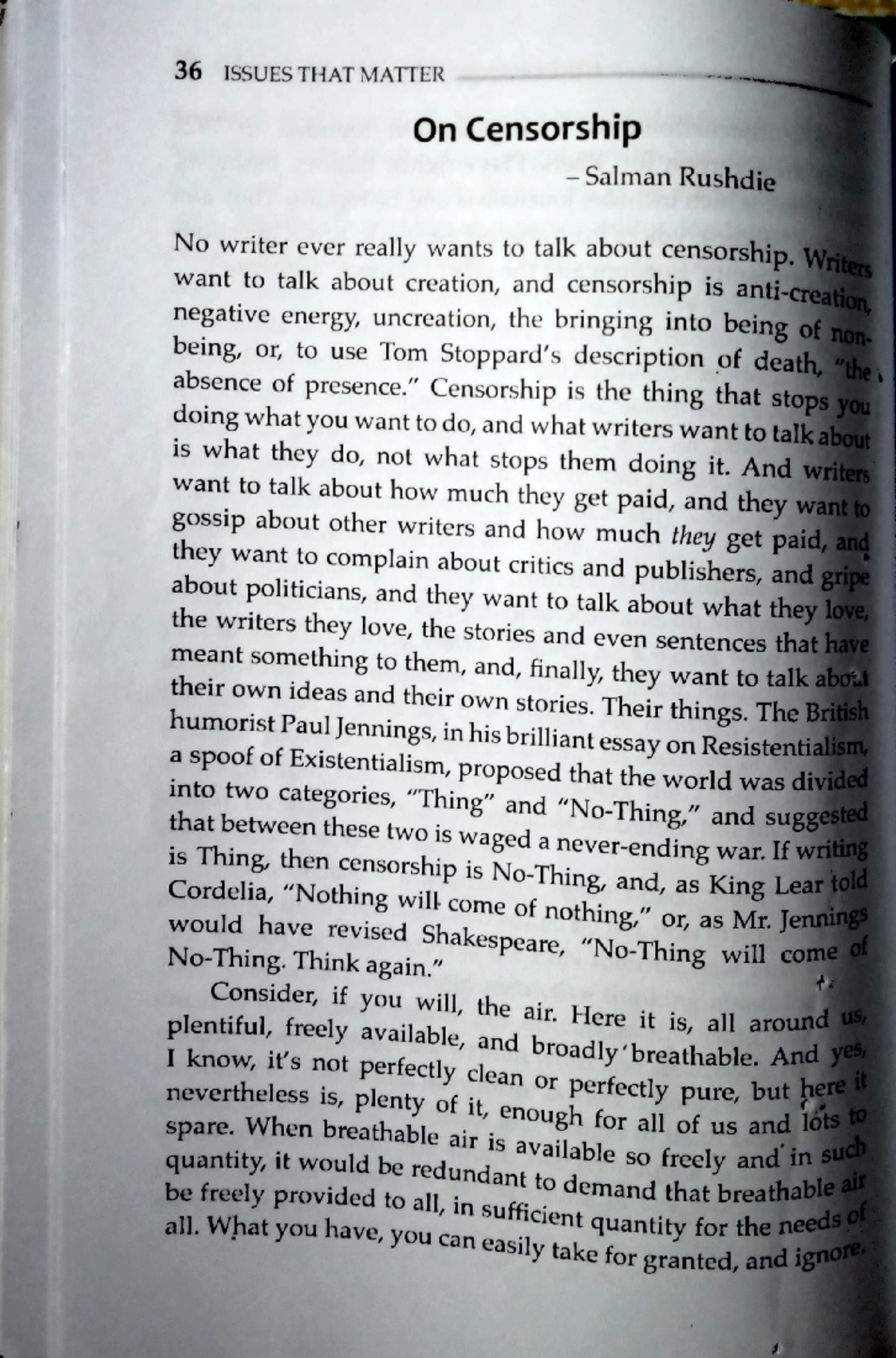 7.On censorship - On sensorship is drawn from the author Miller freedom ...