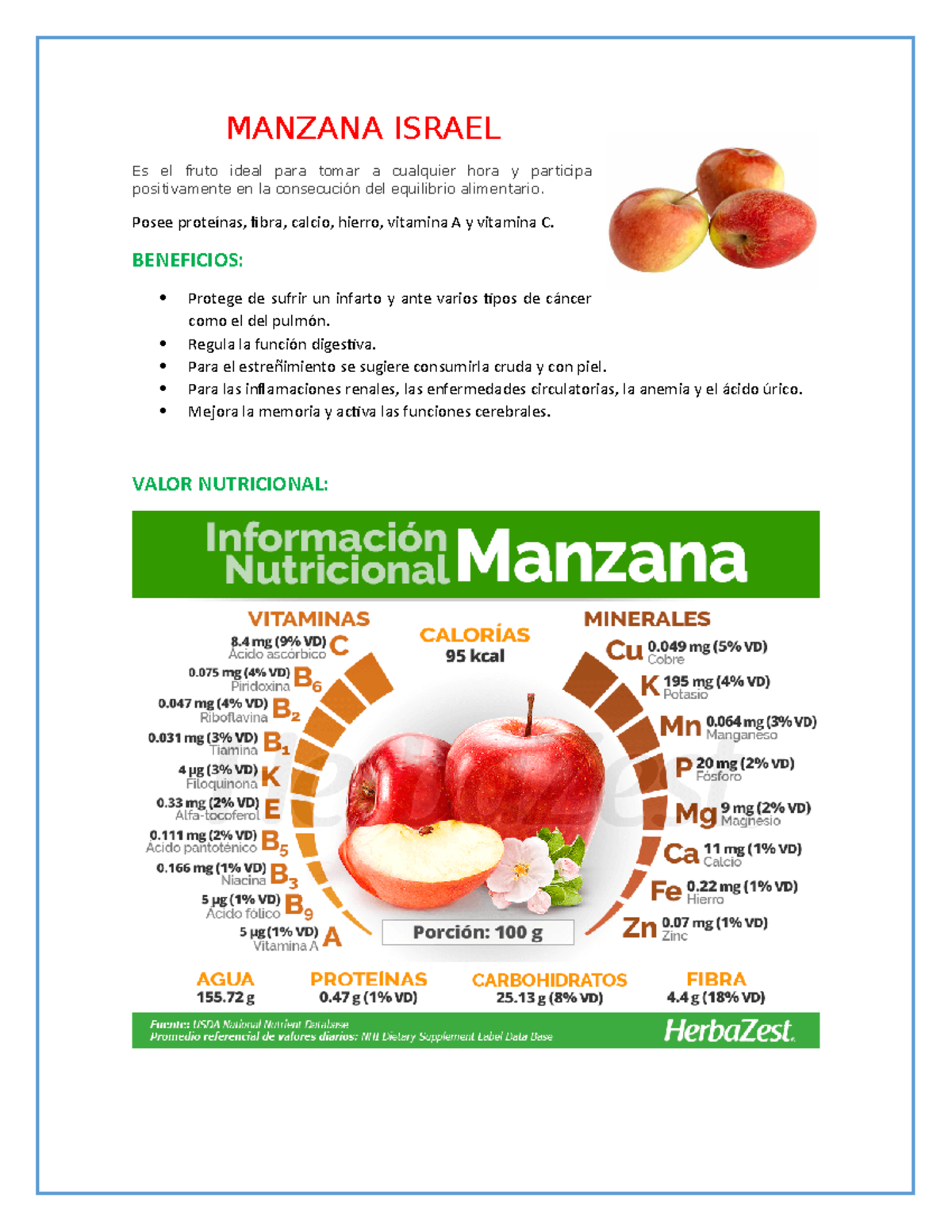 Manzana Israel - ningun - MANZANA ISRAEL Es el fruto ideal para tomar a ...