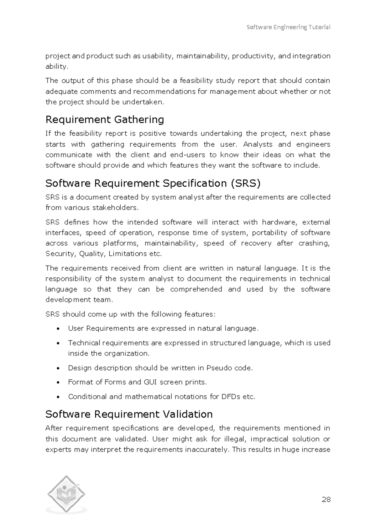 Software Engineering Tutorial 36 70 Project And Product Such As Usability Maintainability 