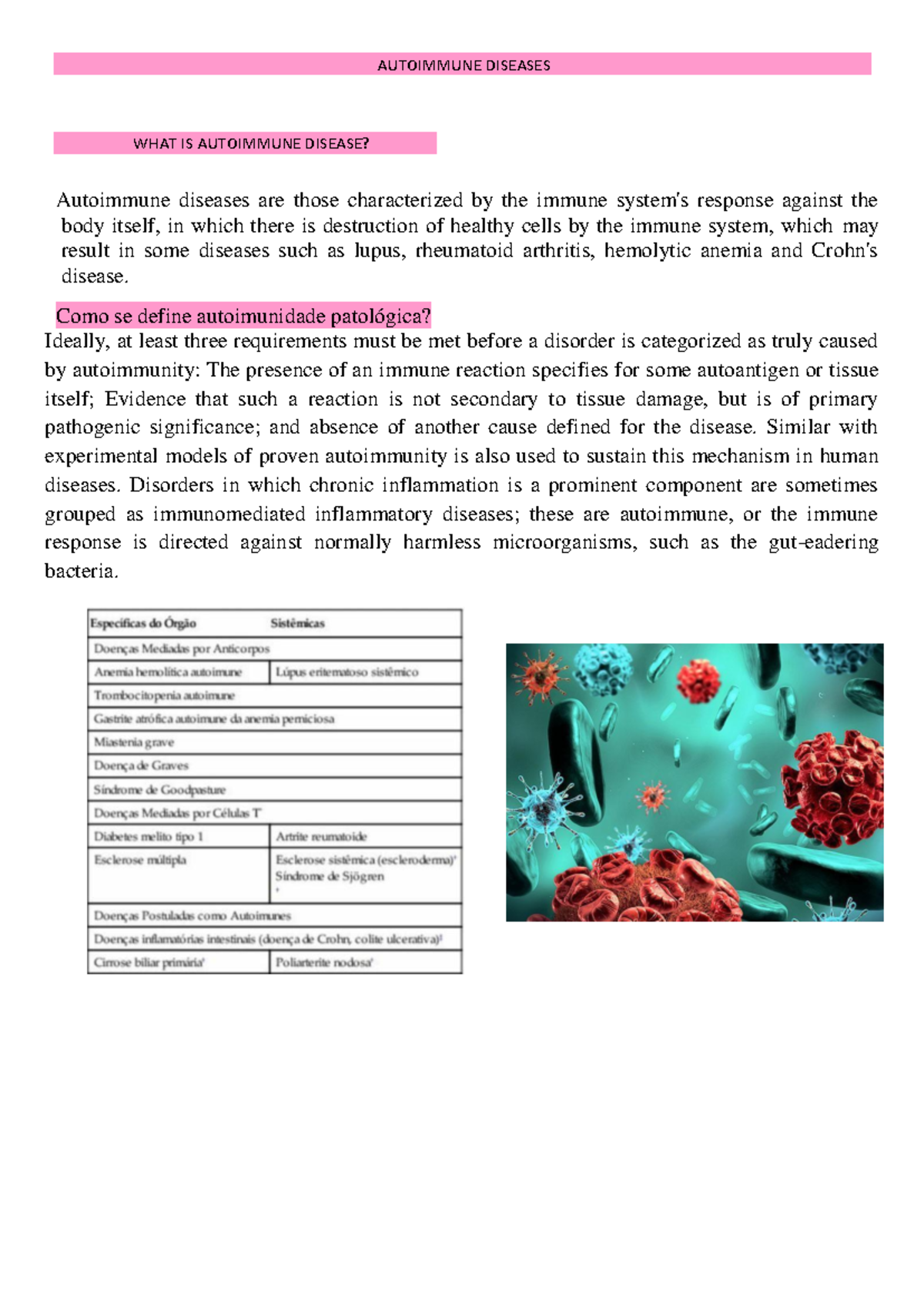 Autoimmune Diseases - AUTOIMMUNE DISEASES WHAT IS AUTOIMMUNE DISEASE ...