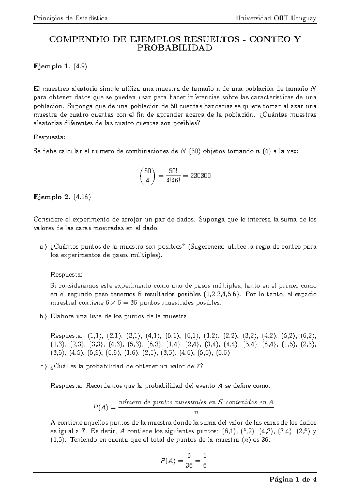 Ejemplos resueltos de calculo de probabilidades - COMPENDIO DE EJEMPLOS ...
